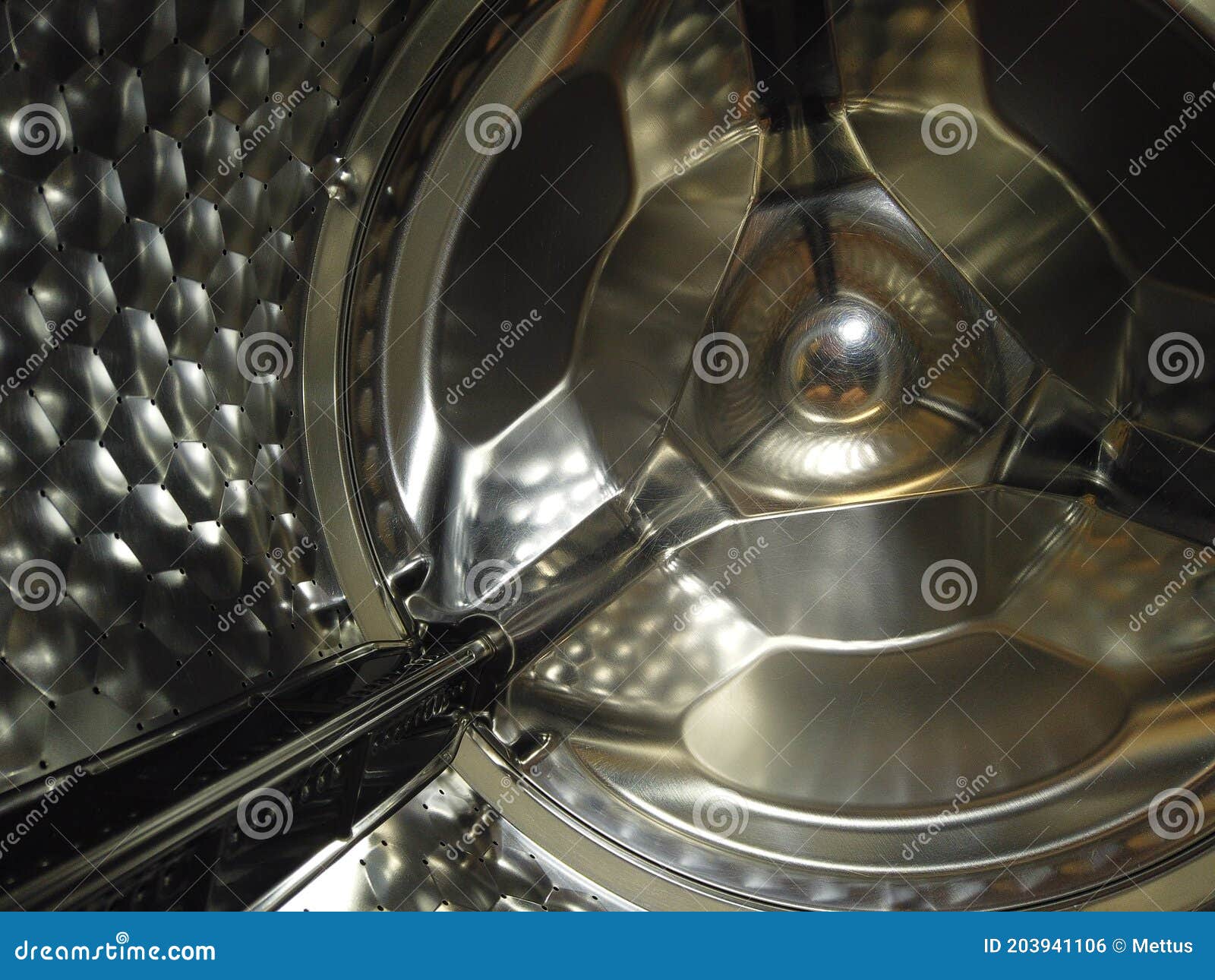 Washing Machine Drum from Inside with Backside and Mixing Bar Stock ...