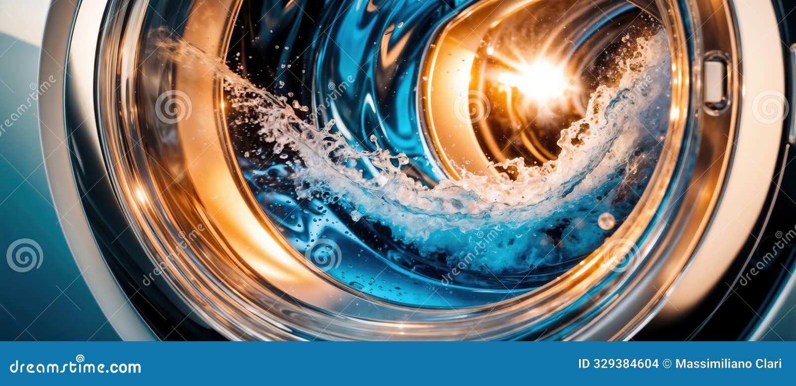 Washing Machine Drum Rotating with Clothes Being Washed Inside Stock ...