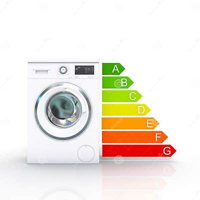 Washing Machine and Energy Classification with Arrow Bars Stock ...