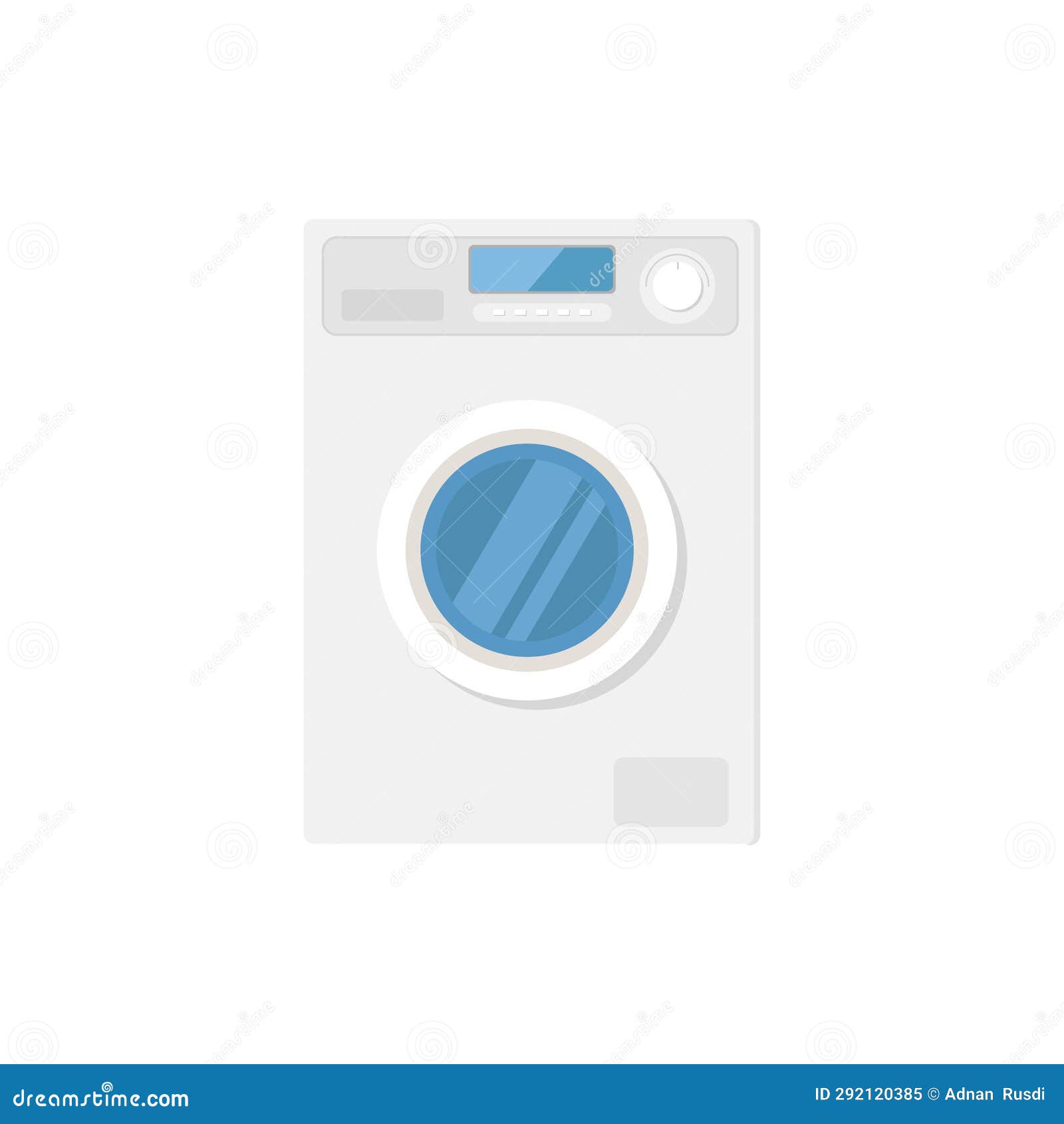 Washing Machine Flat Design Vector Illustration. Laundry Service Room ...