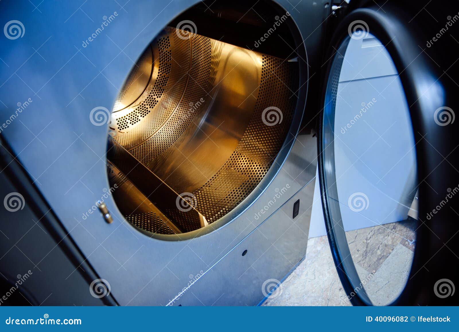 Washing Machine with Gold Plated Drum Stock Photo - Image of gold ...
