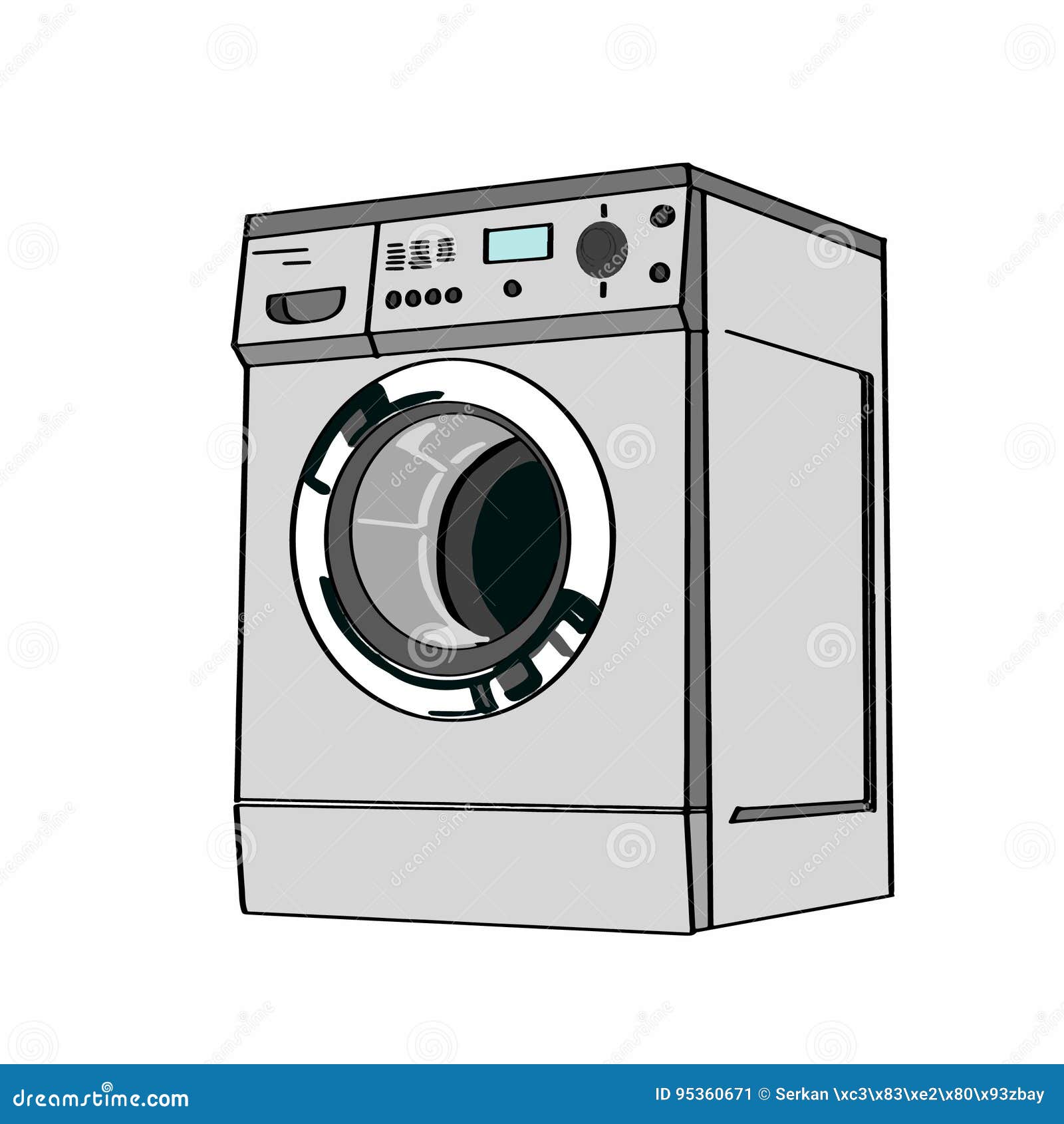 Washing machine stock illustration. Illustration of detergent - 95360671