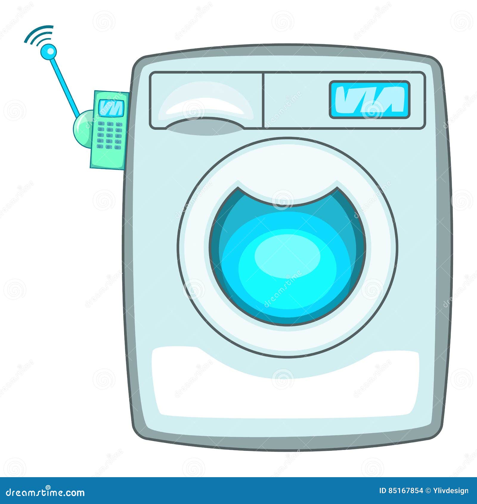 Washing Machine Icon, Cartoon Style Stock Vector - Illustration of ...