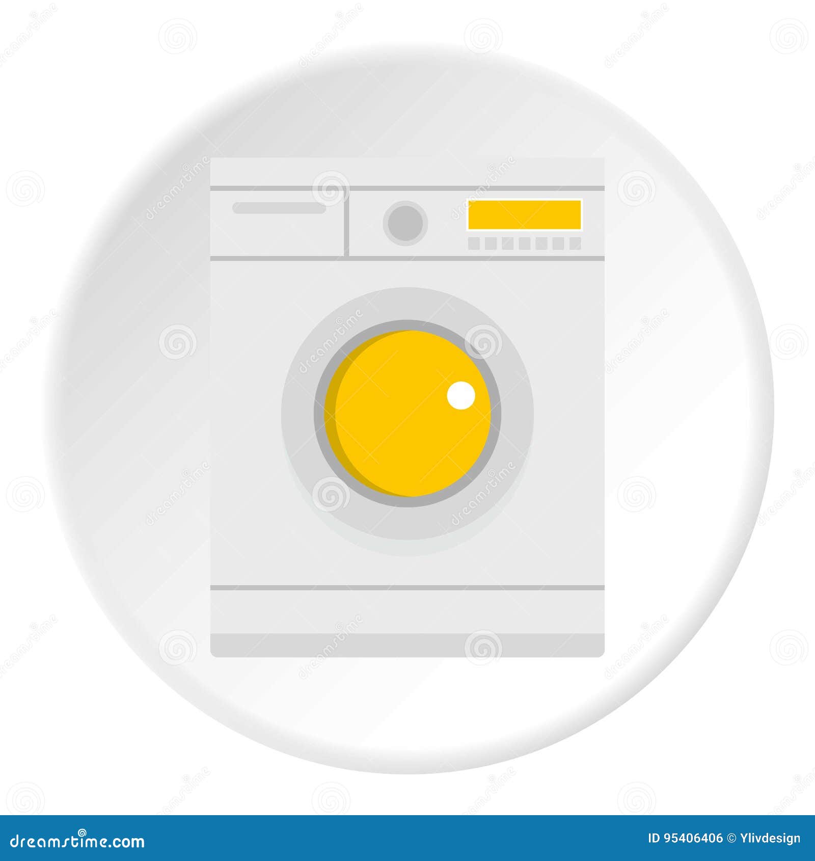 Washing Machine Icon Circle Stock Vector - Illustration of front ...