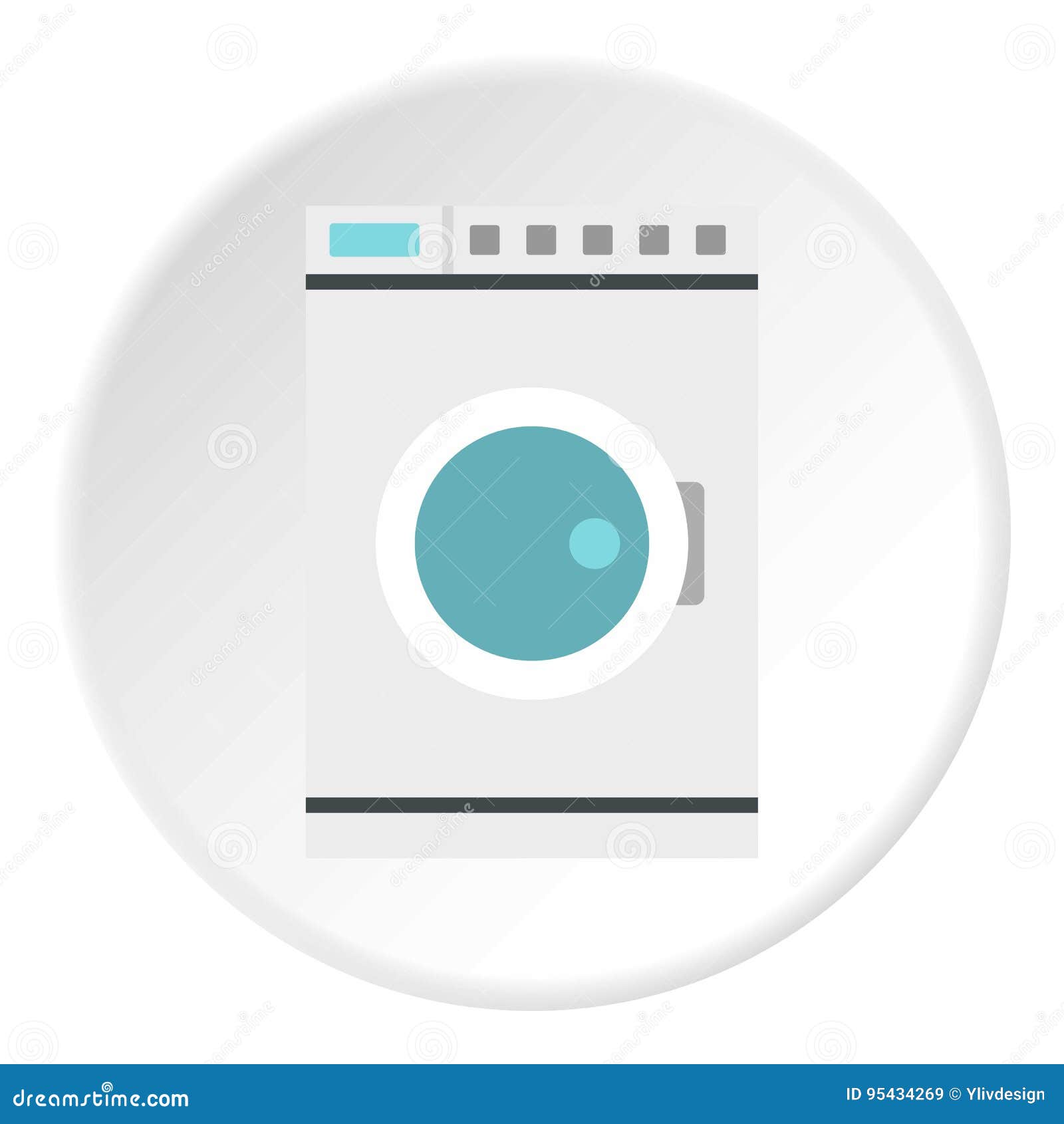 Washing Machine Icon Circle Stock Vector - Illustration of colorful ...
