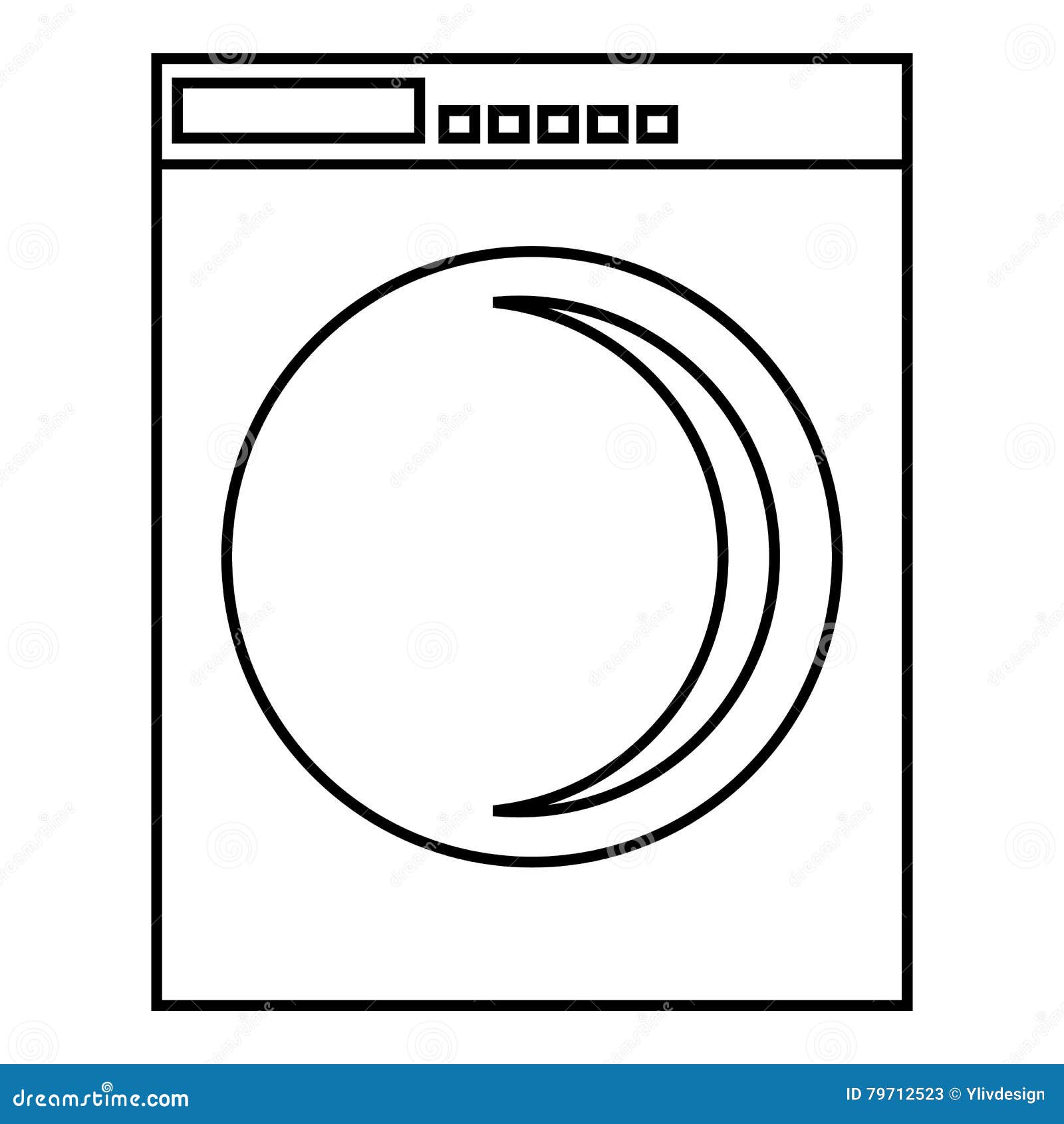 Washing Machine Icon, Outline Style Cartoon Vector | CartoonDealer.com ...
