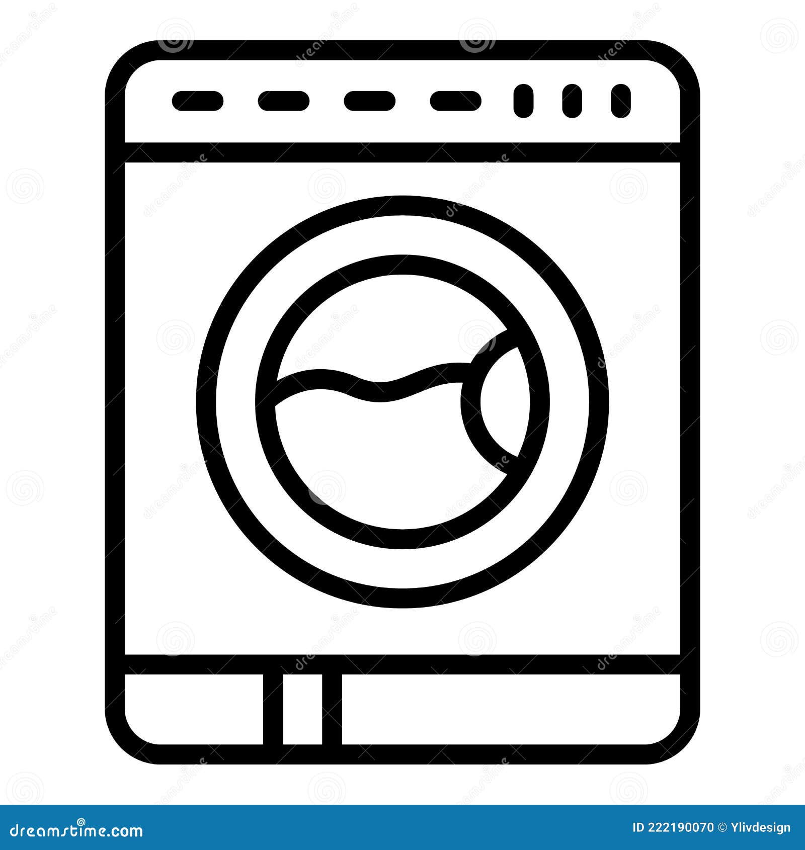 Washing Machine Icon, Outline Style Stock Vector - Illustration of ...