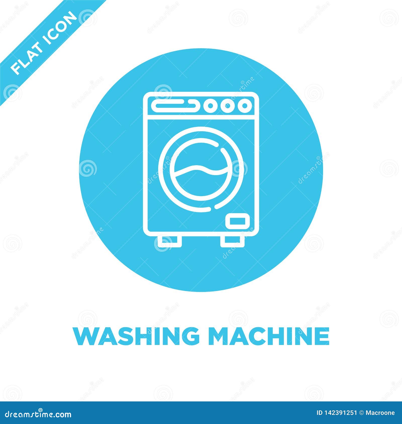 Washing Machine Icon Vector from Smart Home Collection. Thin Line ...