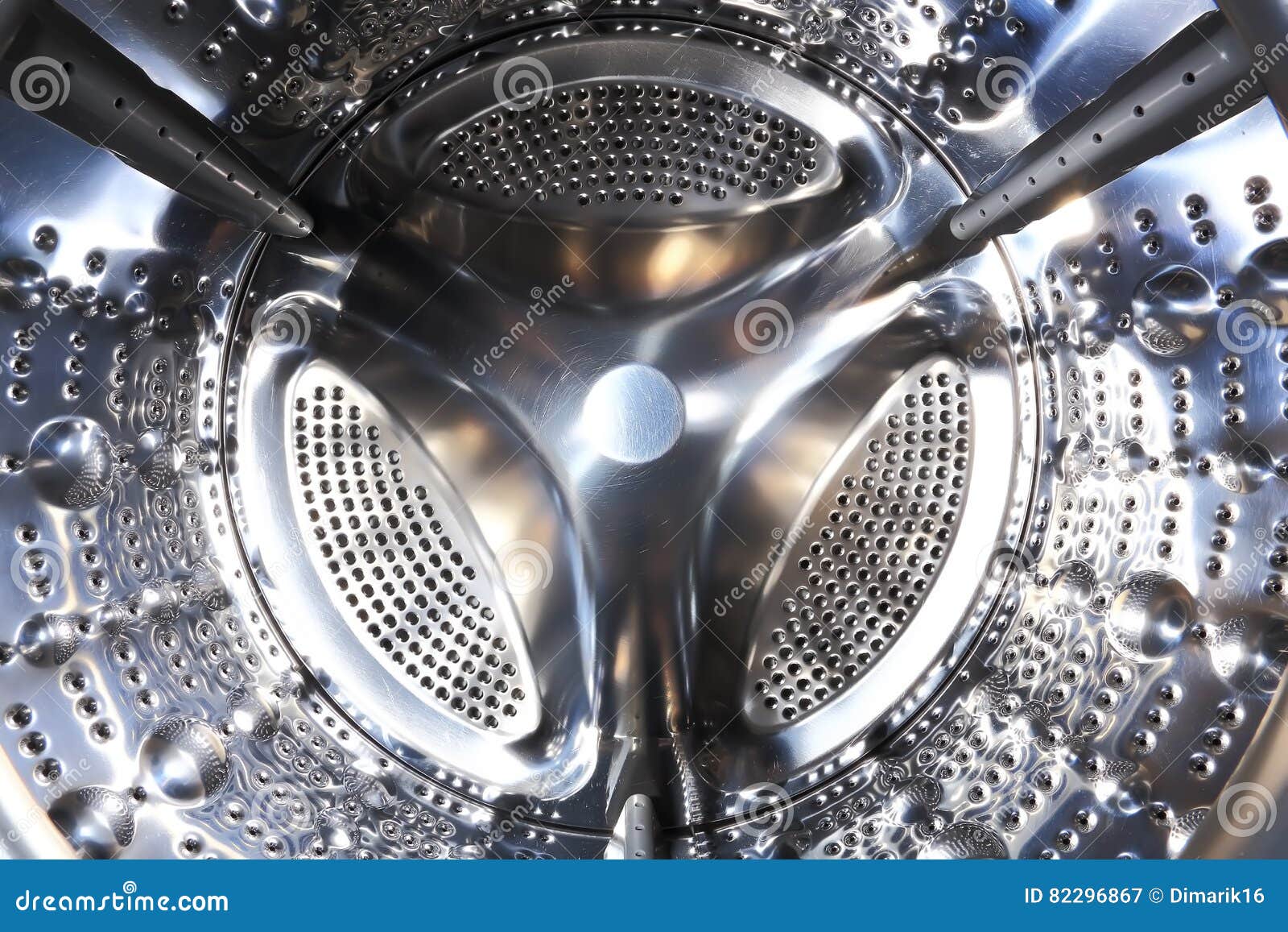 Washing Machine Inside. Shiny Washing Machine Drum Stock Image - Image ...