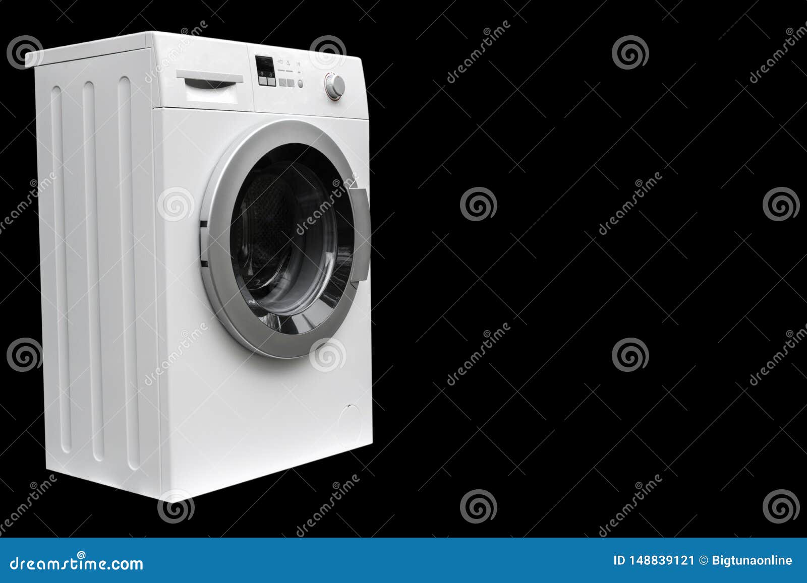Washing Machine Isolated on Black Background. Washing Machine Isolated ...