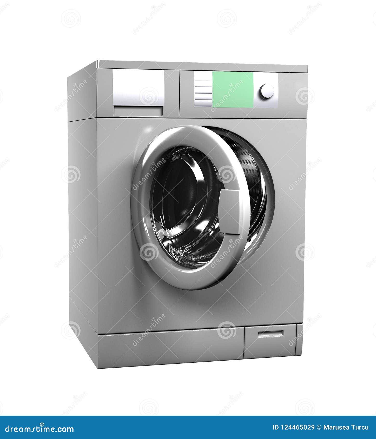 Washing machine isolated stock image. Image of render - 124465029