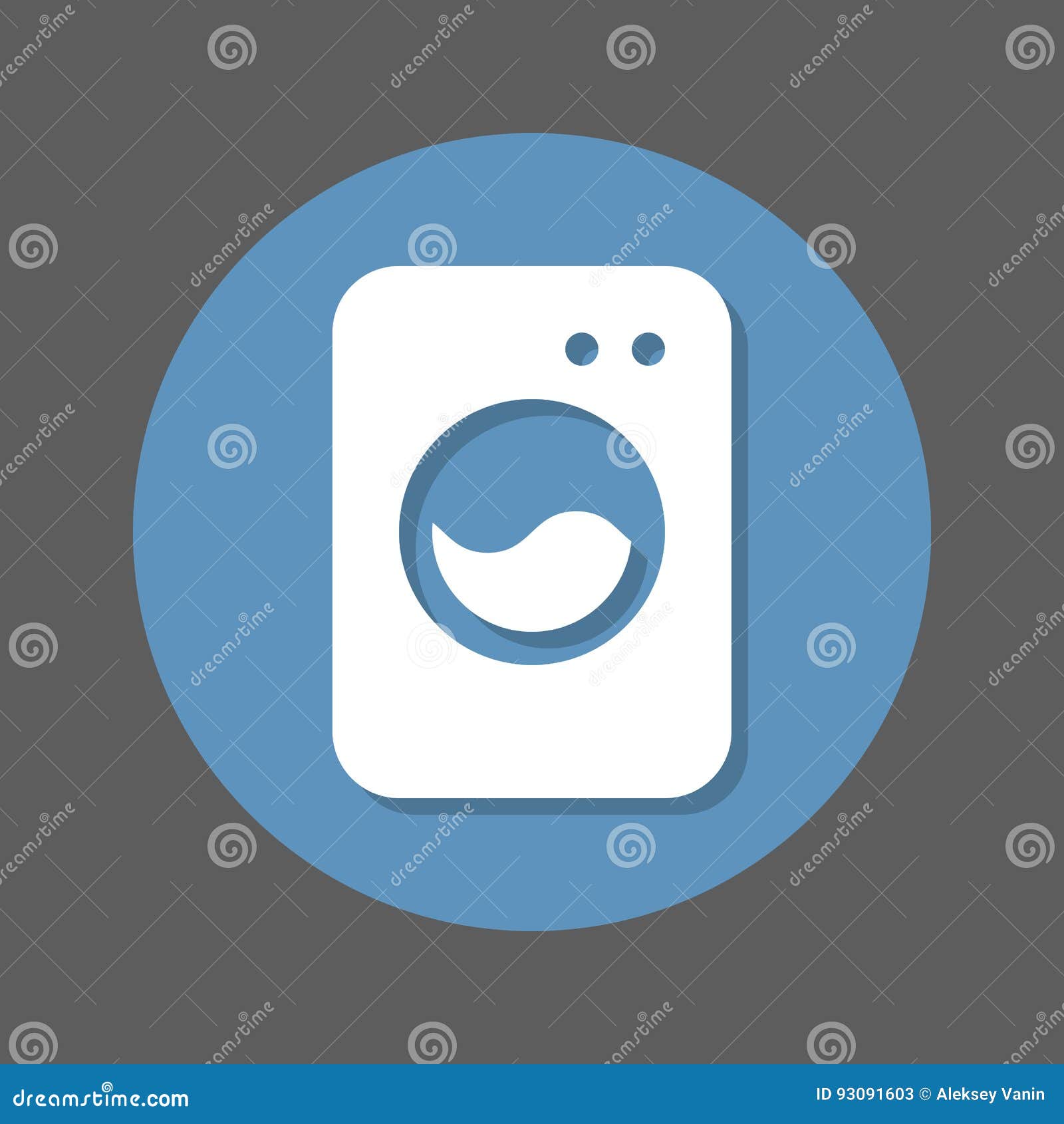 Washing Machine, Laundry Flat Icon. Round Colourful Button, Circular ...