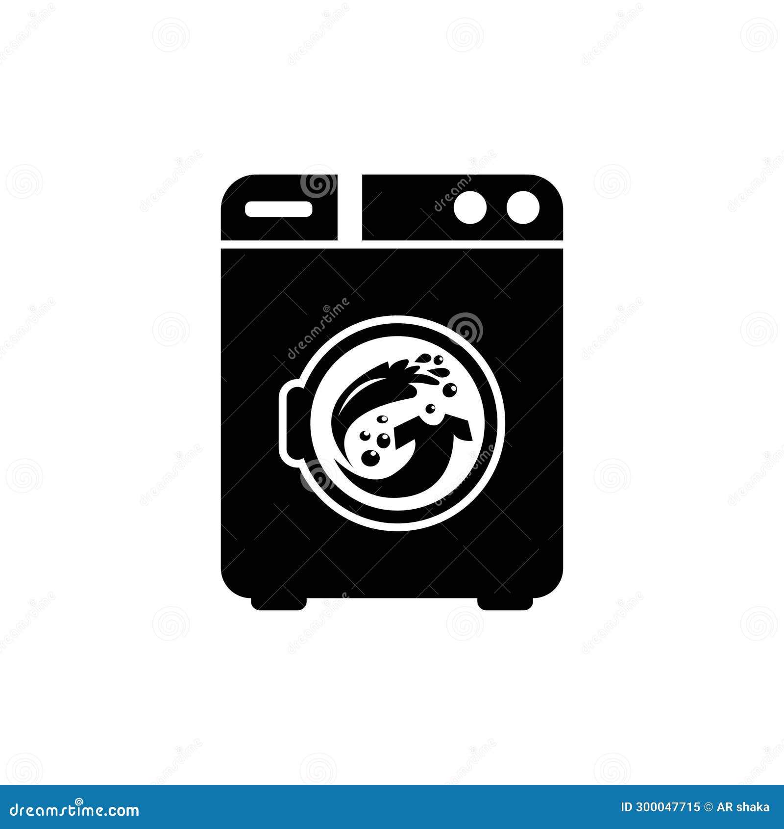 Washing Machine or Laundry Icon. Vector Illustration Template Design ...