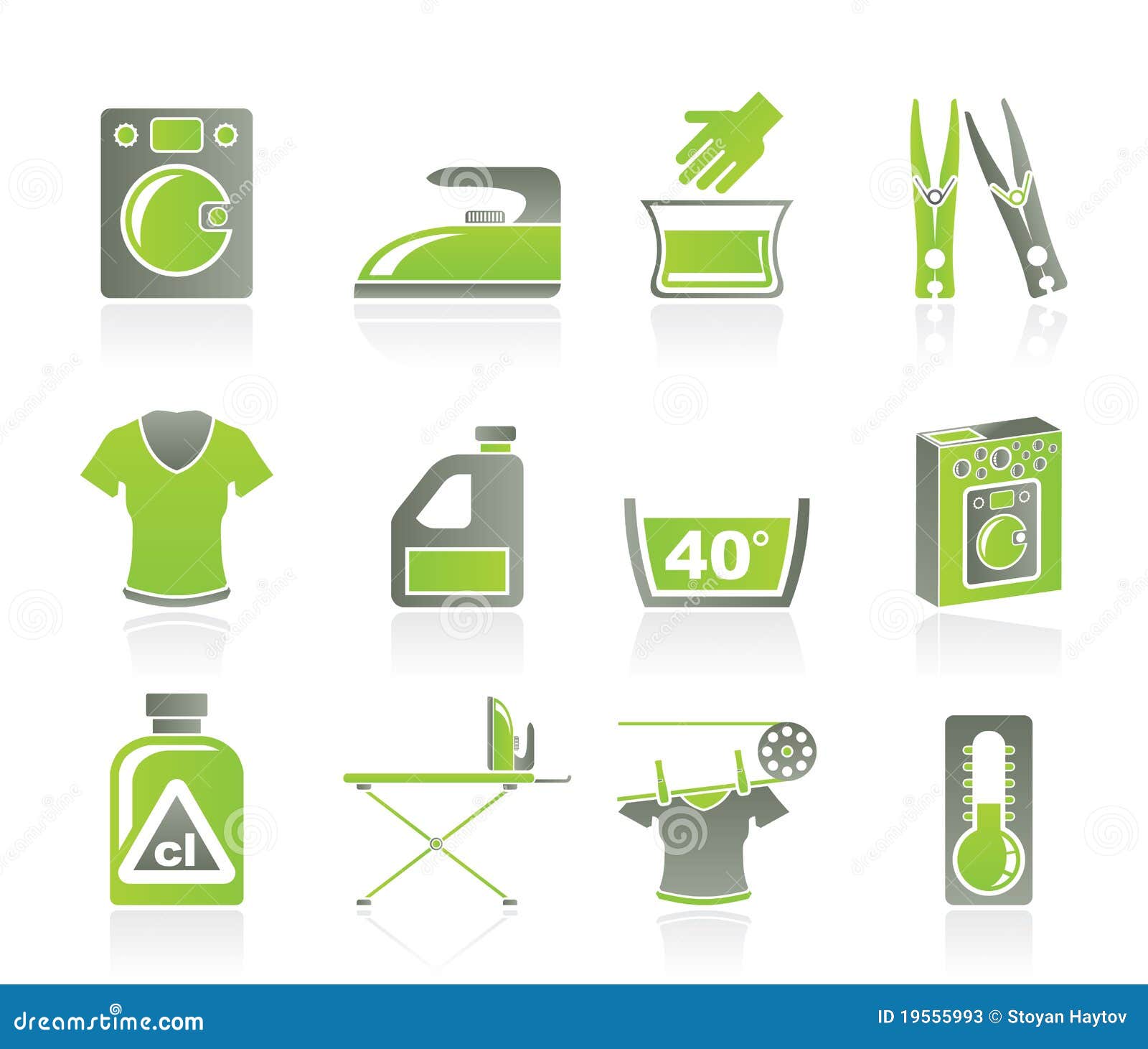 Laundry Icons. Garment Care Instructions On Labels, Machine Wash Or ...