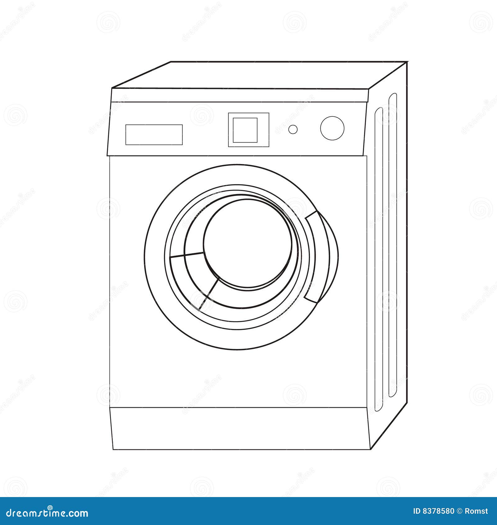 Washing machine line stock illustration. Illustration of clothing - 8378580