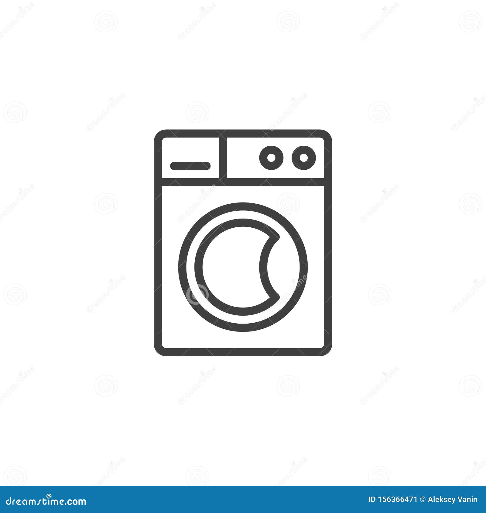 Washing machine line icon stock vector. Illustration of editable ...
