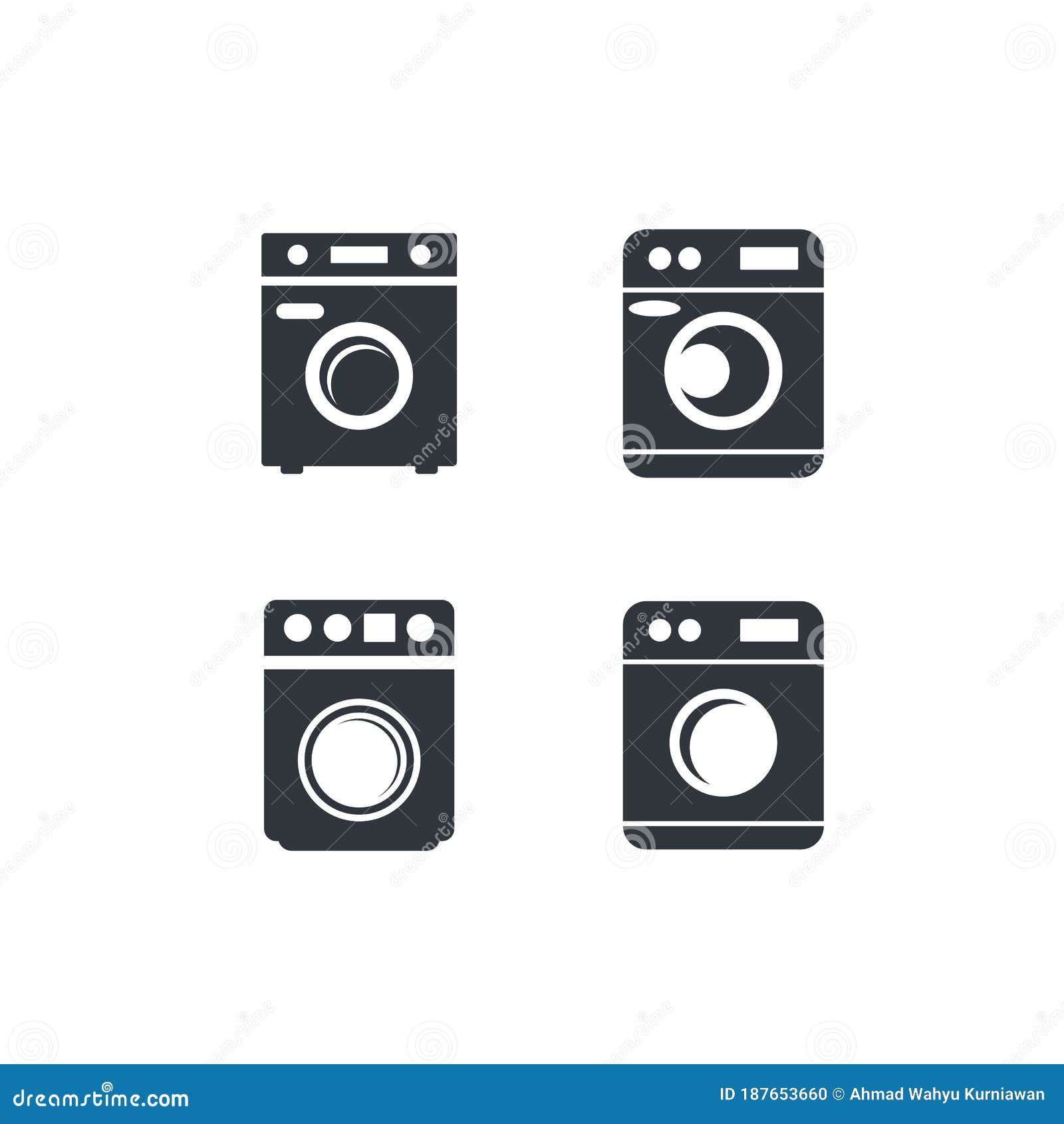 Washing machine logo stock vector. Illustration of multimedia - 187653660