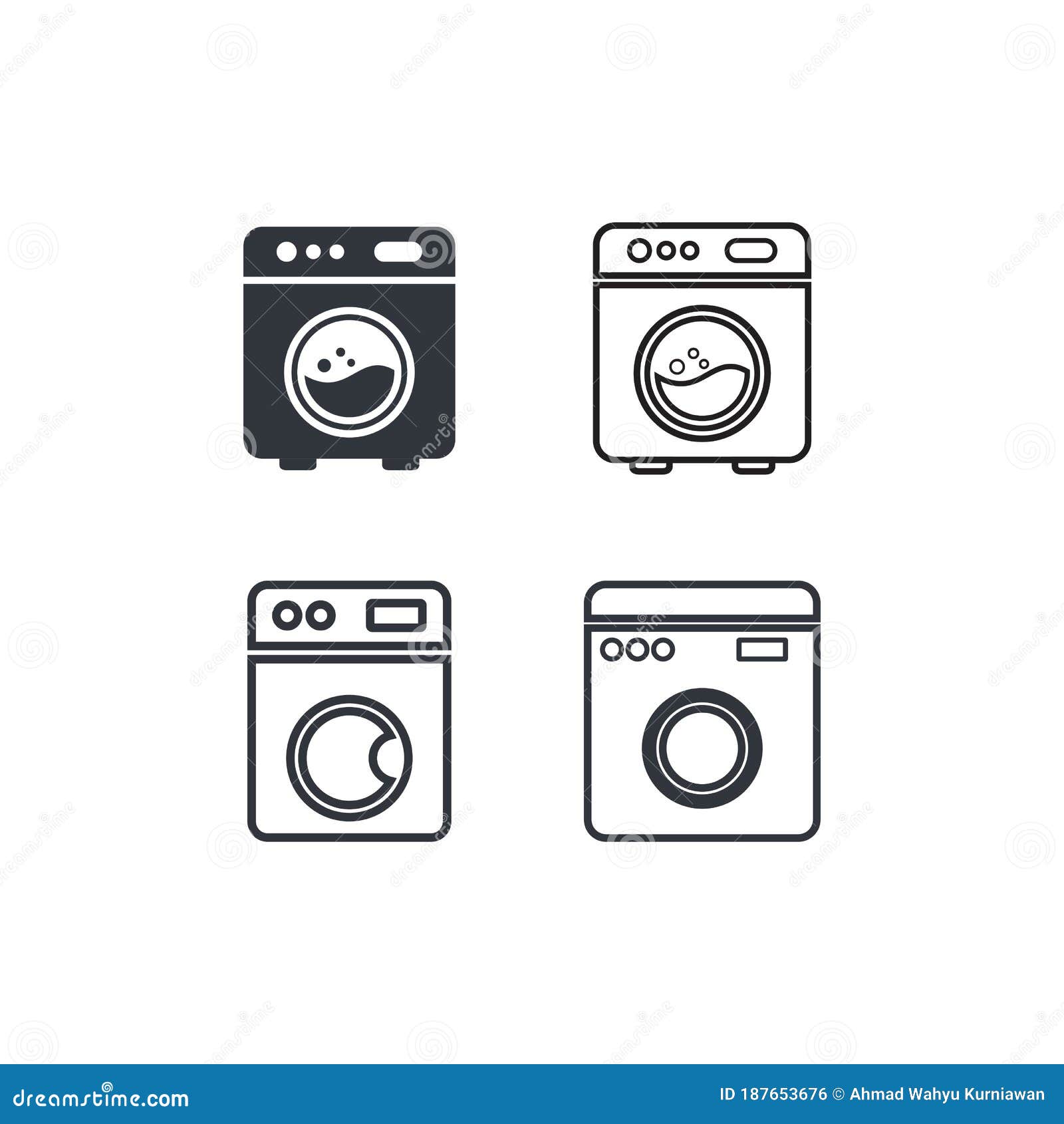 Washing machine logo stock vector. Illustration of clothes - 187653676