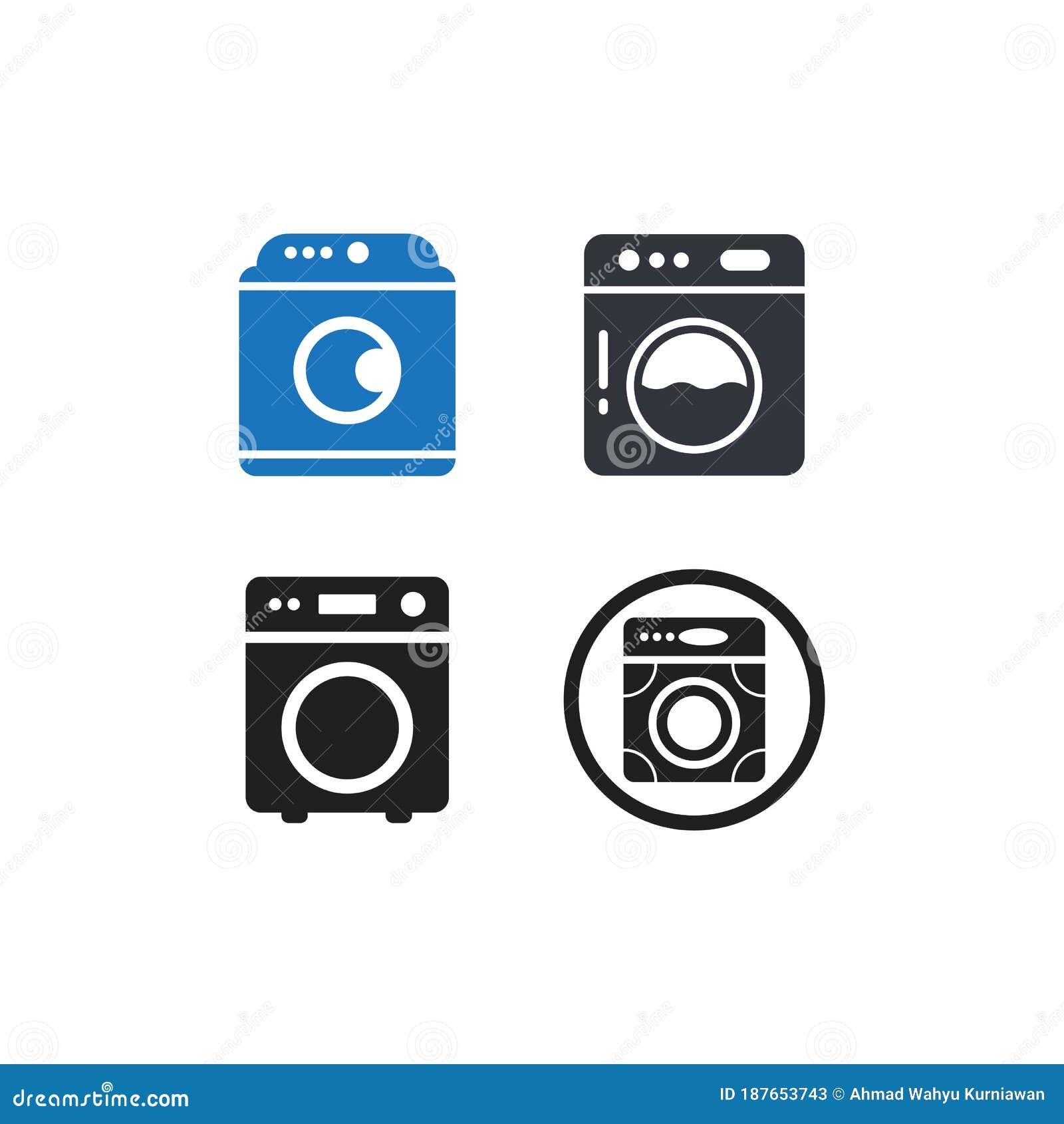 Washing machine logo stock vector. Illustration of clothing - 187653743