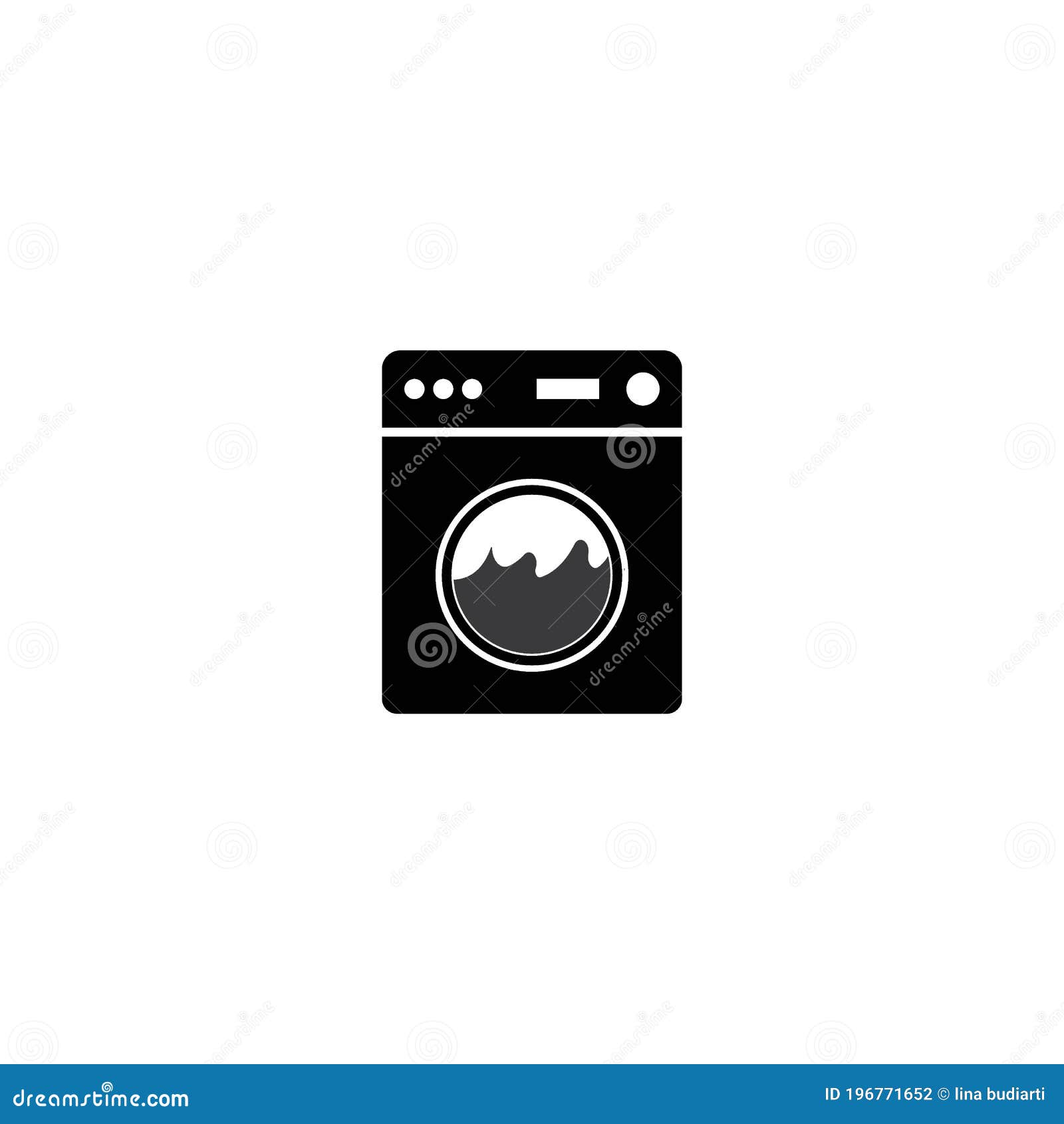 Washing machine logo stock vector. Illustration of single - 196771652