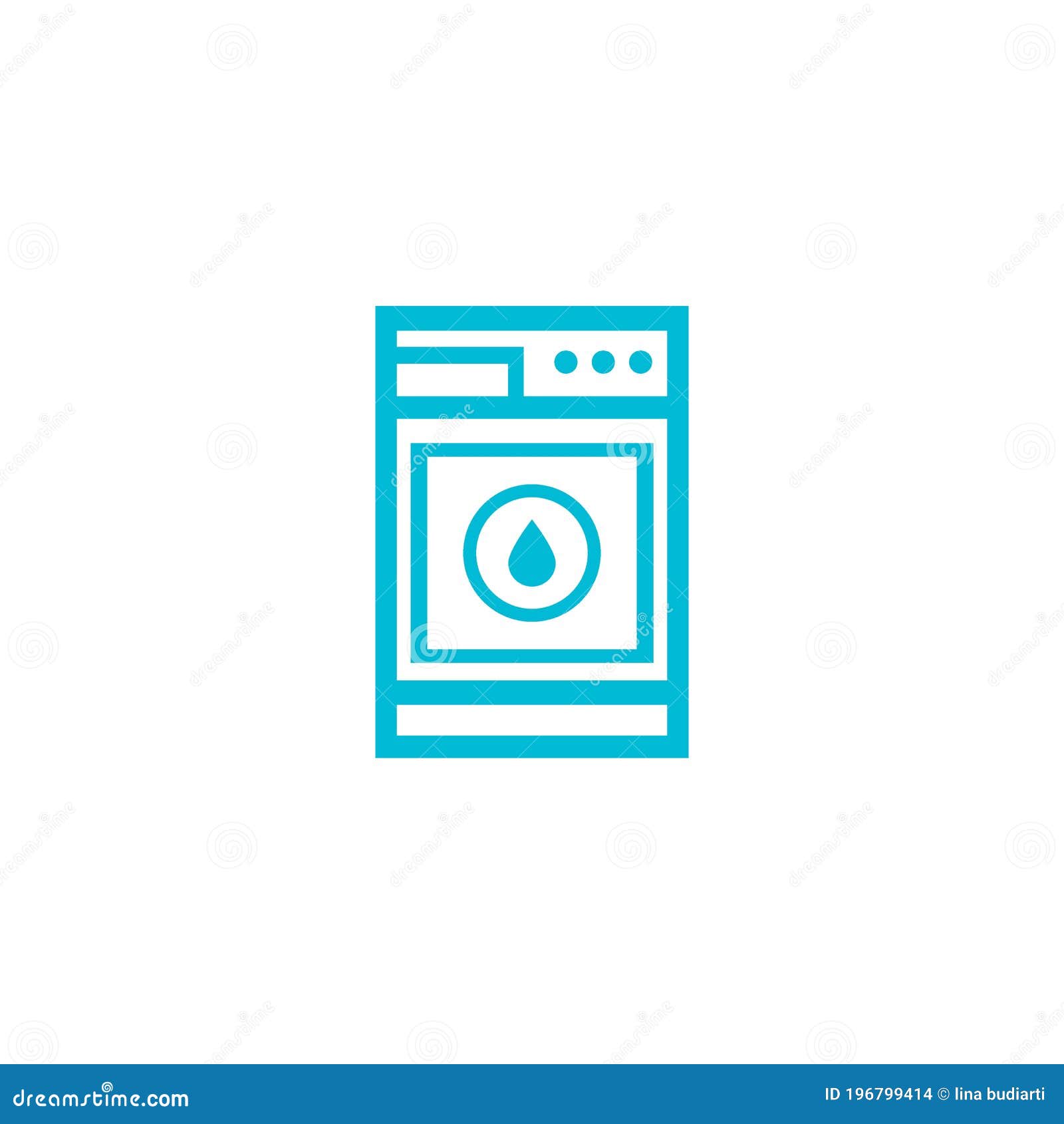 Washing machine logo stock vector. Illustration of life - 196799414