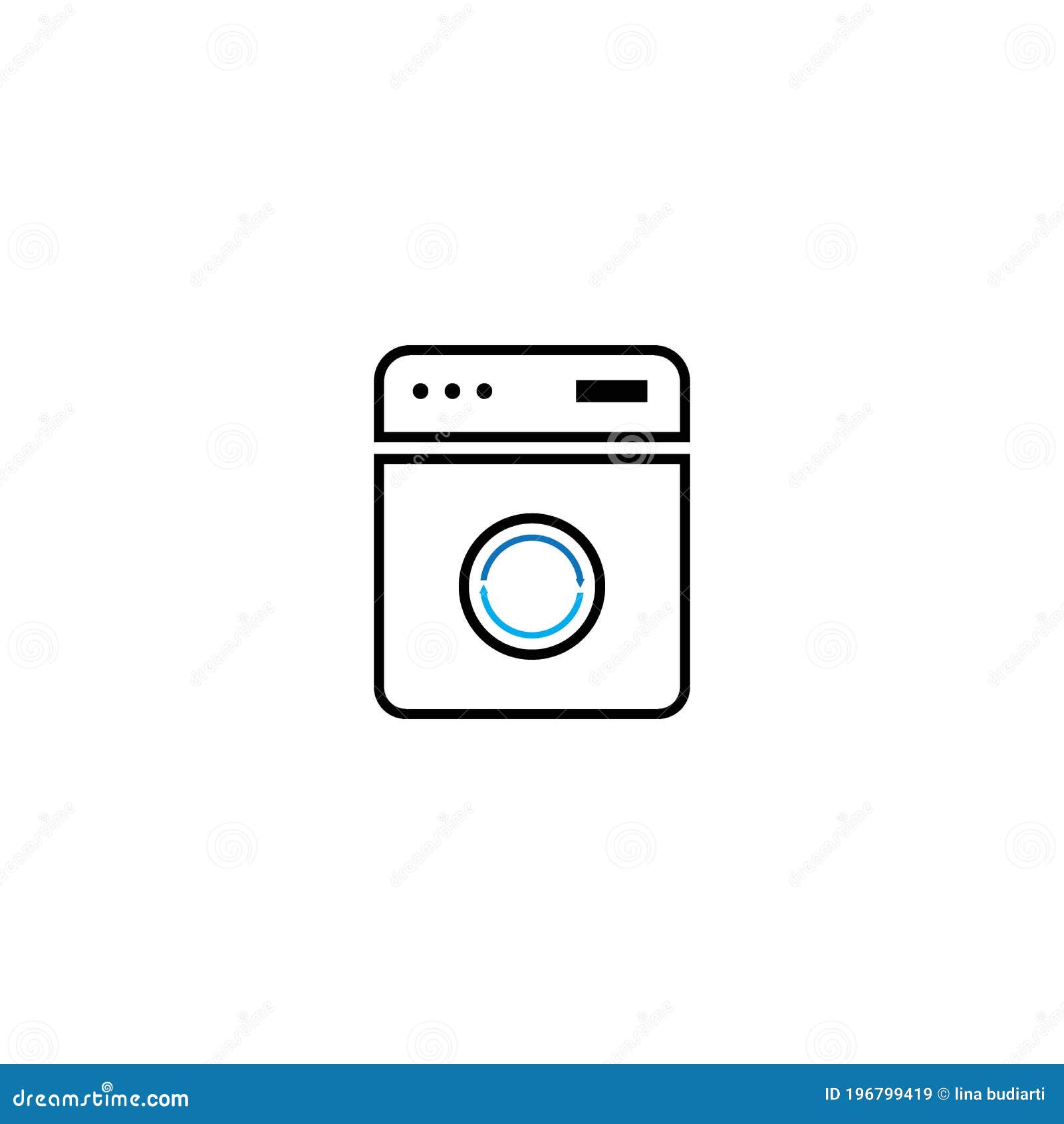 Washing machine logo stock vector. Illustration of laundromat - 196799419