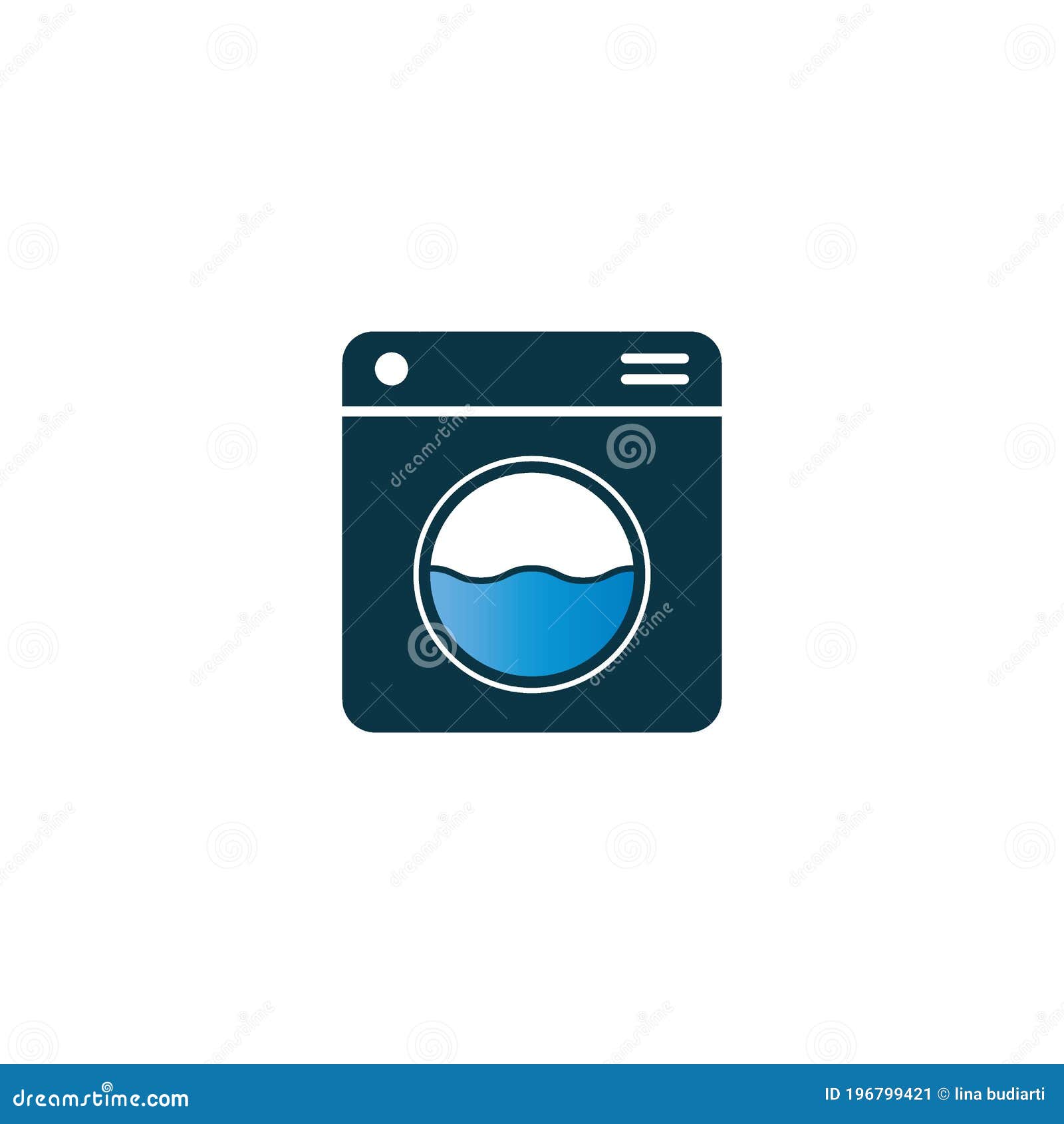 Washing machine logo stock vector. Illustration of life - 196799421