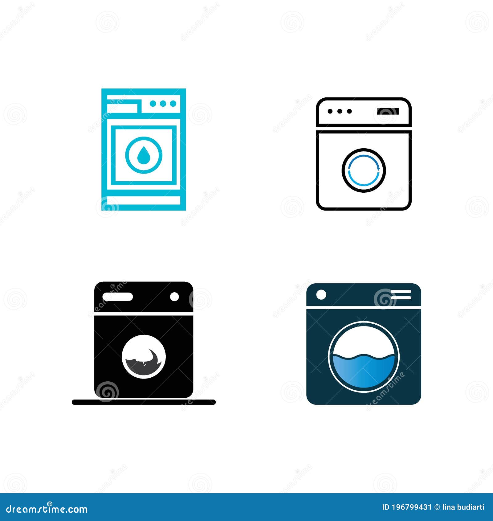 Washing machine logo stock vector. Illustration of life - 196799431