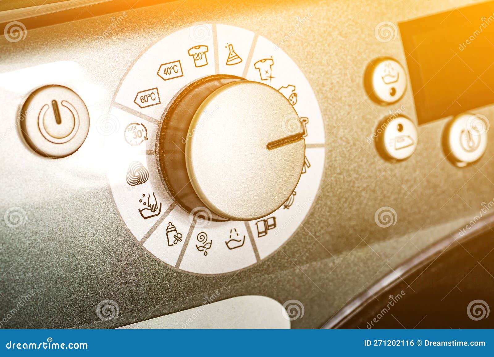 Washing Machine.Modern Washing Machine Front Panel with Display.Knob ...