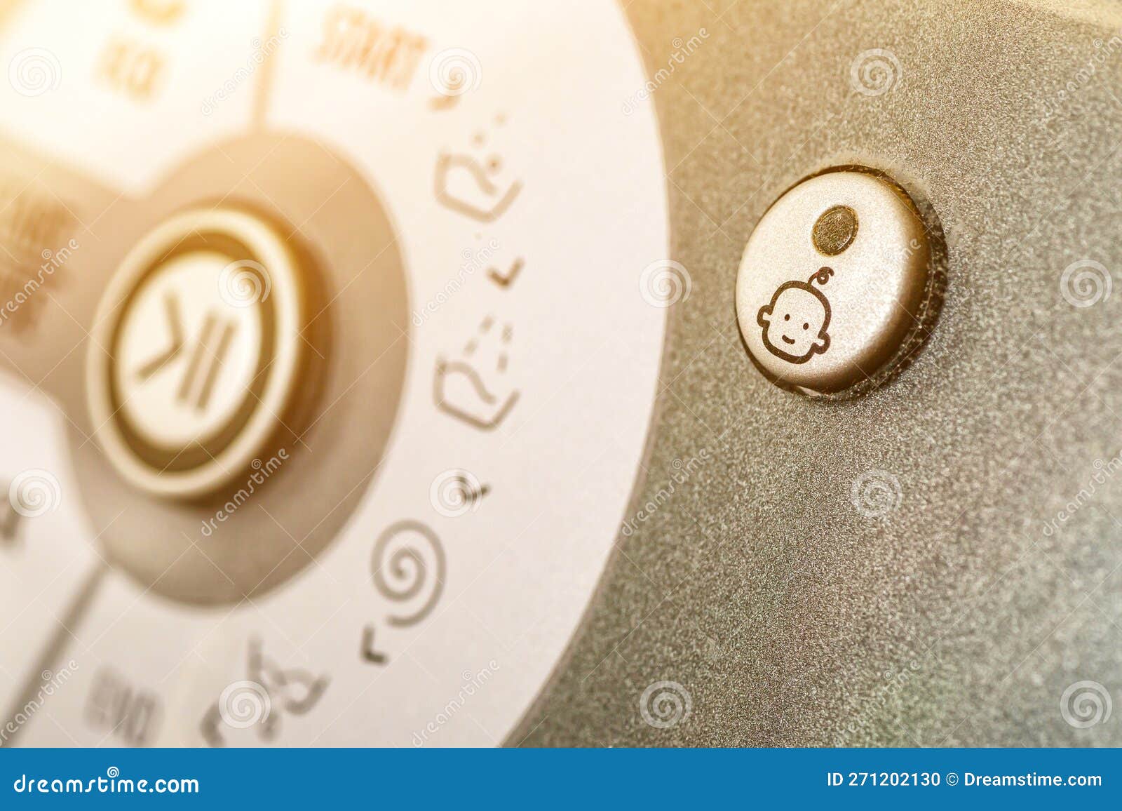 Washing Machine.Modern Washing Machine Front Panel with Display.Knob ...