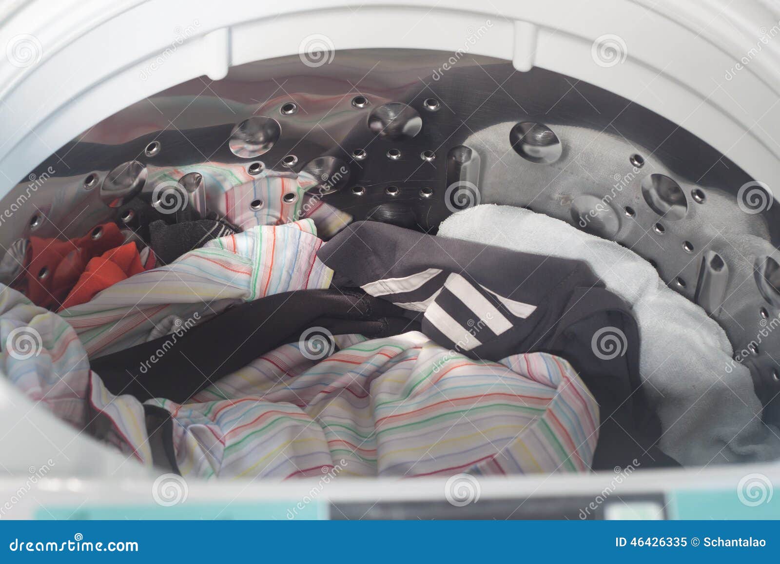 Washing Machine with Open Cover Stock Image - Image of finished ...