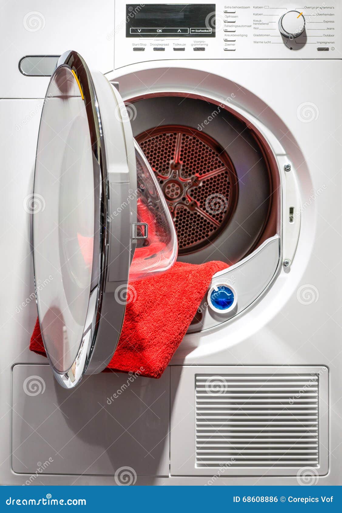 Washing Machine with Open Door Stock Photo - Image of domestic ...