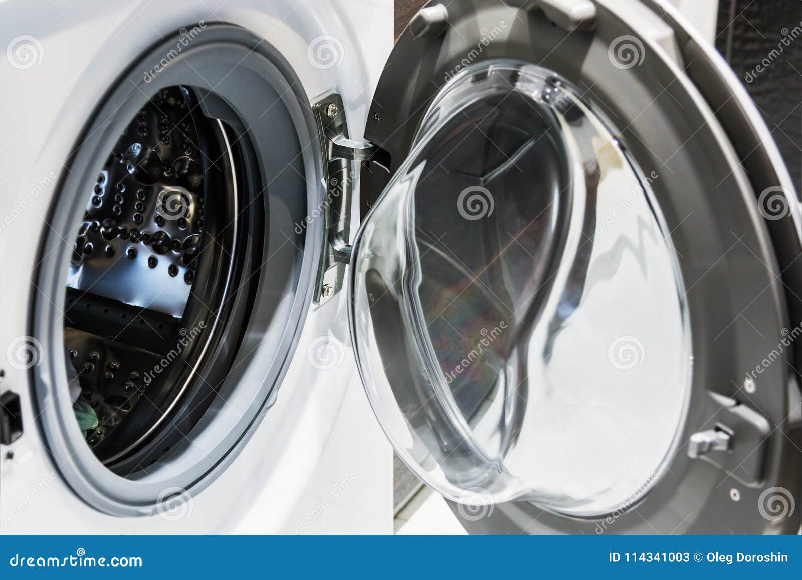 Washing Machine with Open Door Stock Image - Image of abstract ...