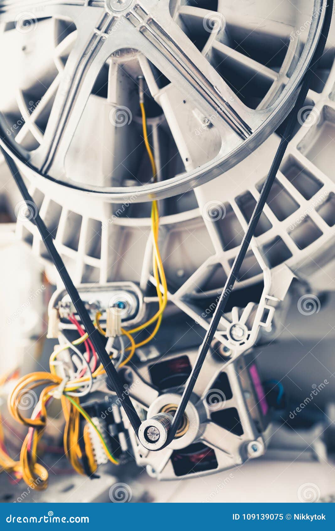 Washing Machine with Open Enclosure is Ready for Service Stock Image ...