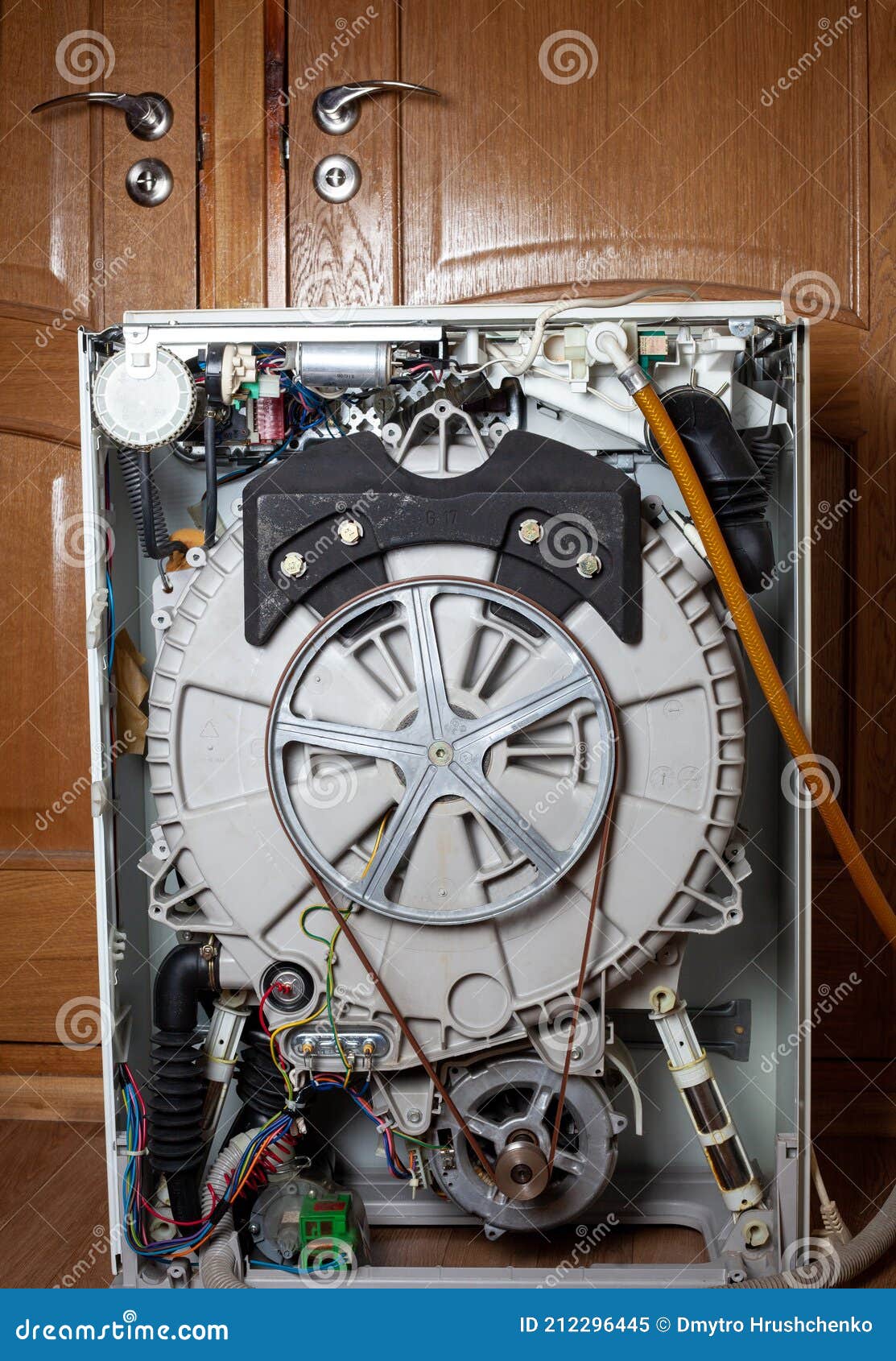 Washing Machine with Open Enclosure is Ready for Service Stock Image ...