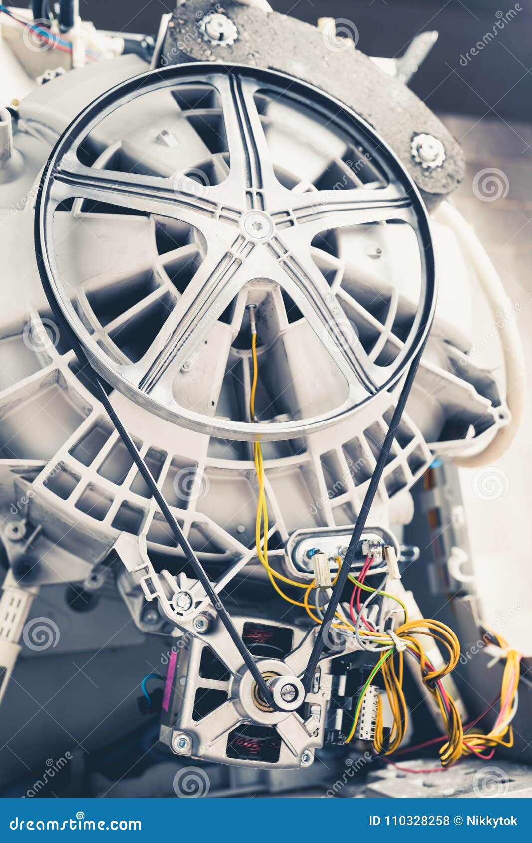 Washing Machine with Open Enclosure is Ready for Service Stock Photo ...