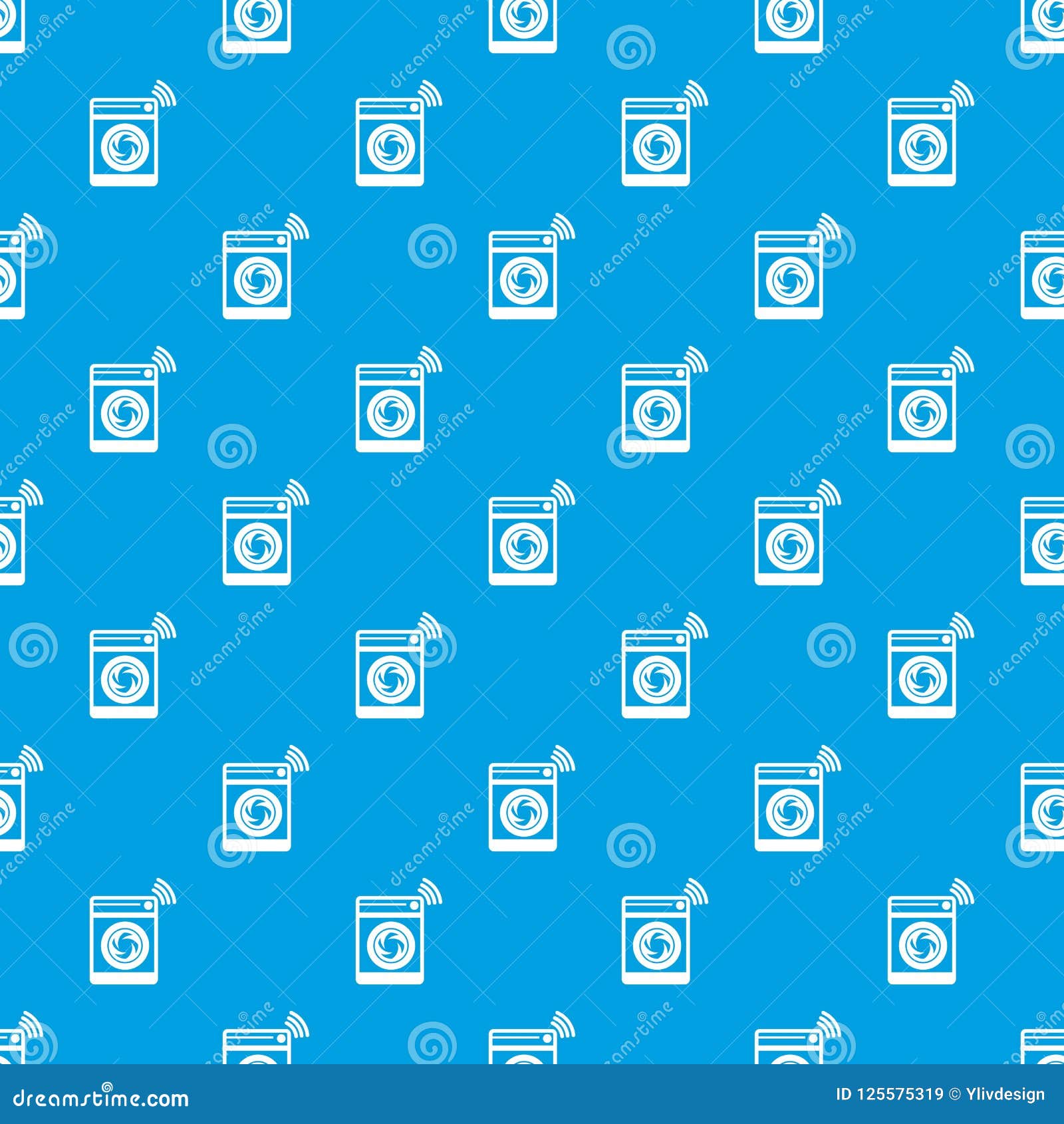 Washing Machine Pattern Seamless Blue Stock Illustration - Illustration ...