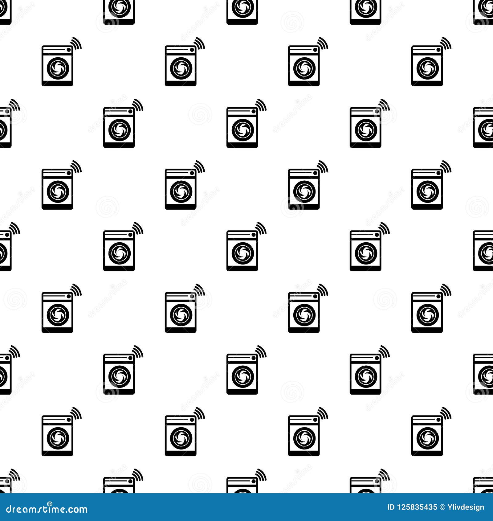 Washing Machine Pattern Seamless Stock Illustration - Illustration of ...
