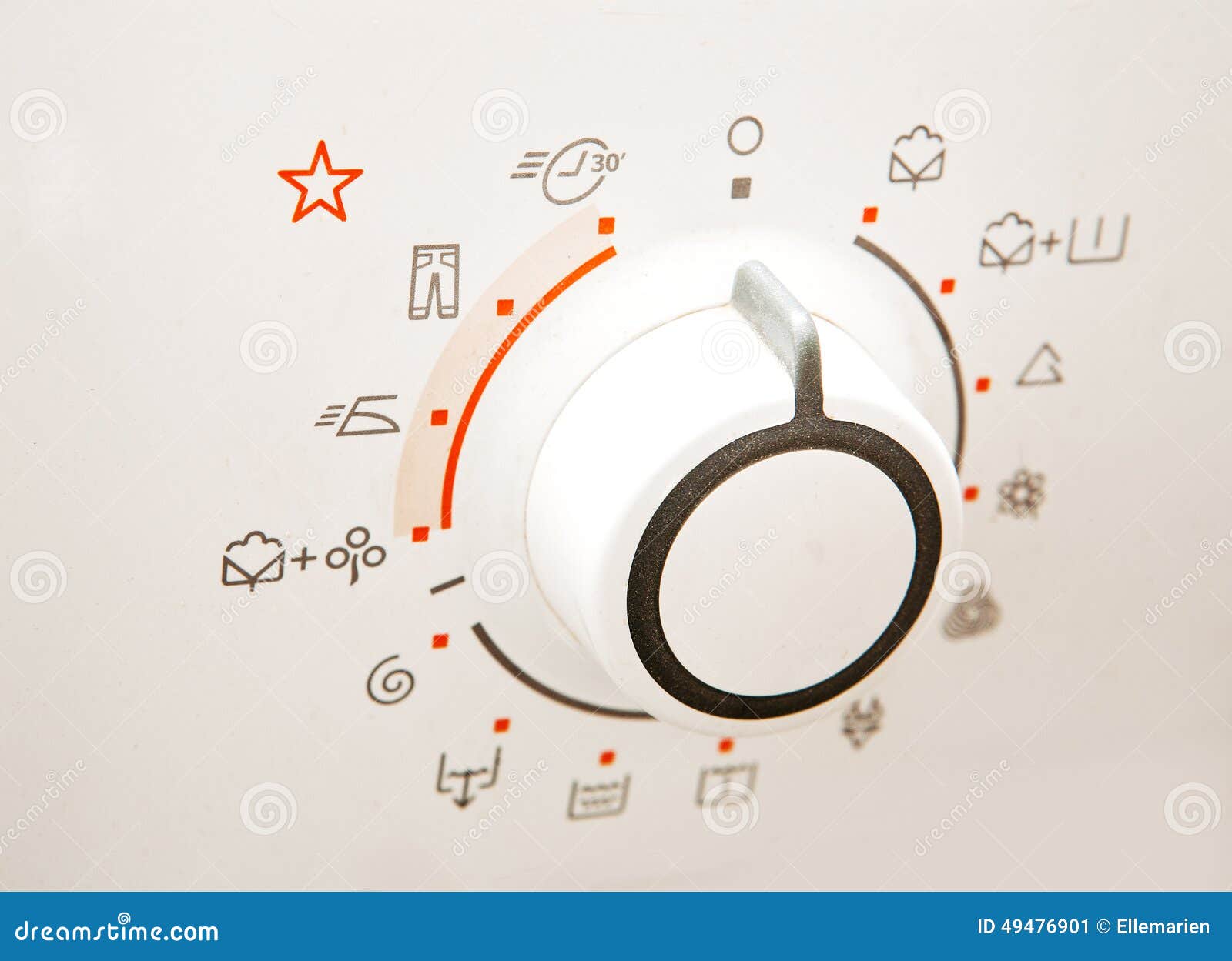 Washing Machine Program Dial Close-up Stock Image - Image of panel ...