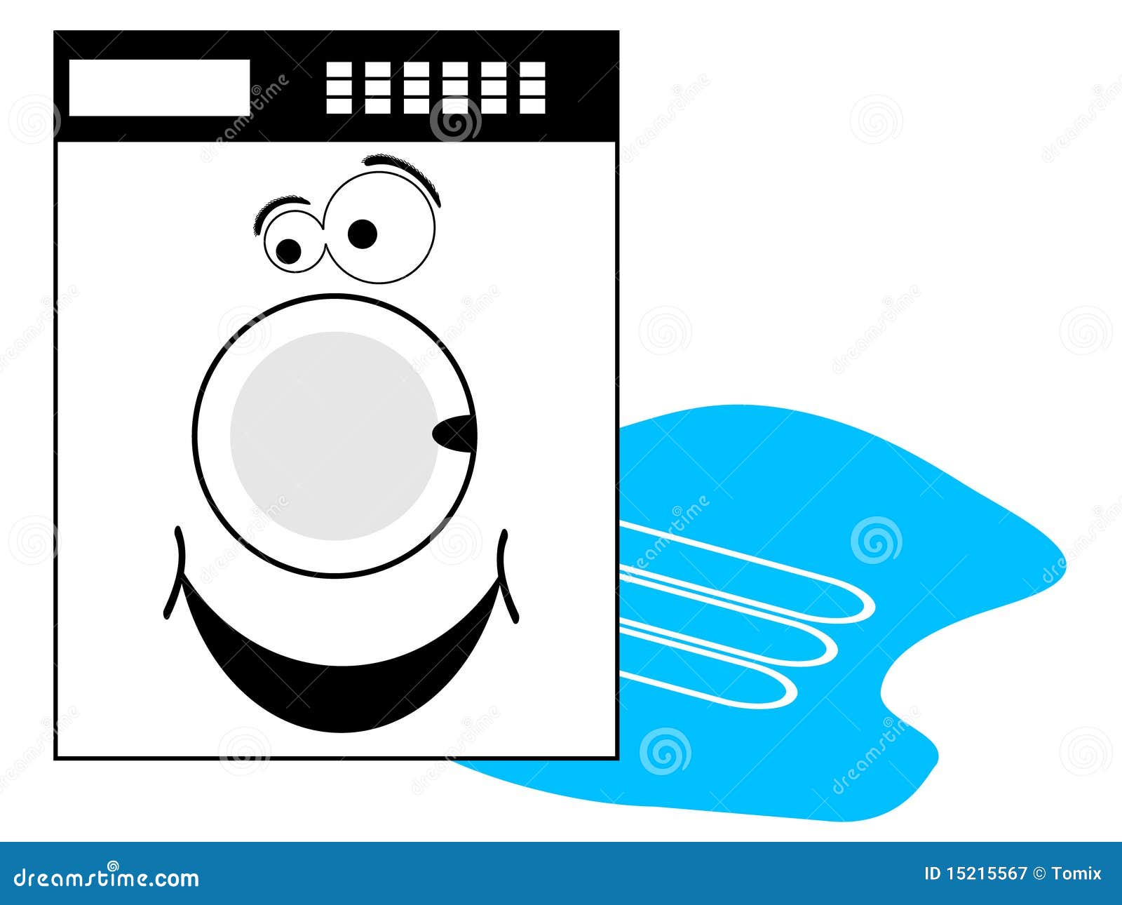Washing Machine with Smiley Stock Illustration - Illustration of ...