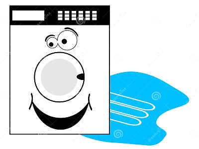 Washing Machine with Smiley Stock Illustration - Illustration of ...