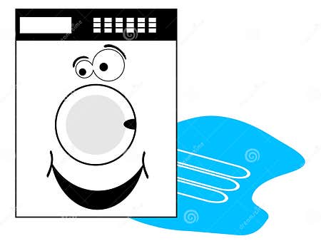 Washing Machine with Smiley Stock Illustration - Illustration of ...