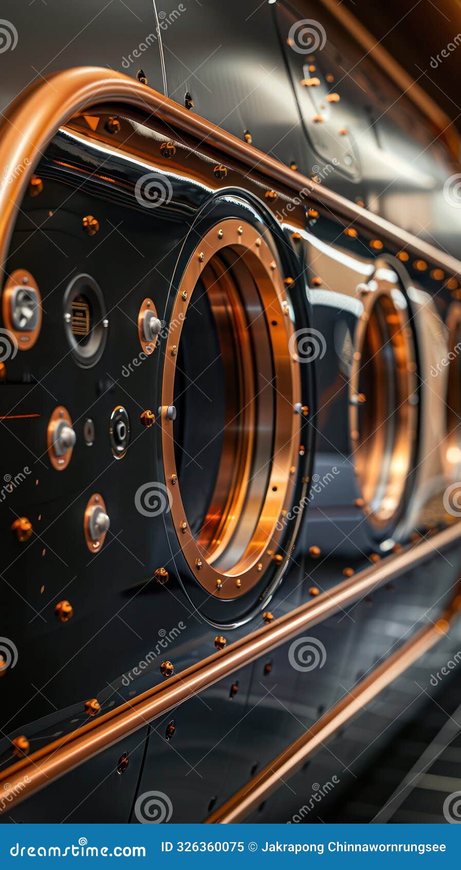A Washing Machine with a Steampunk Aesthetic Stock Illustration ...
