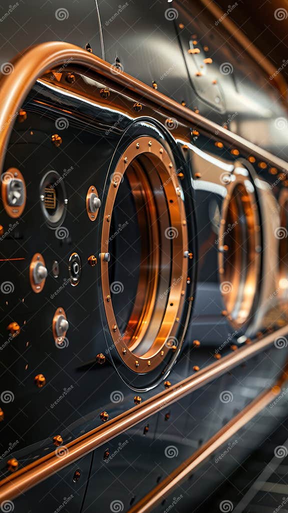 A Washing Machine with a Steampunk Aesthetic Stock Illustration ...