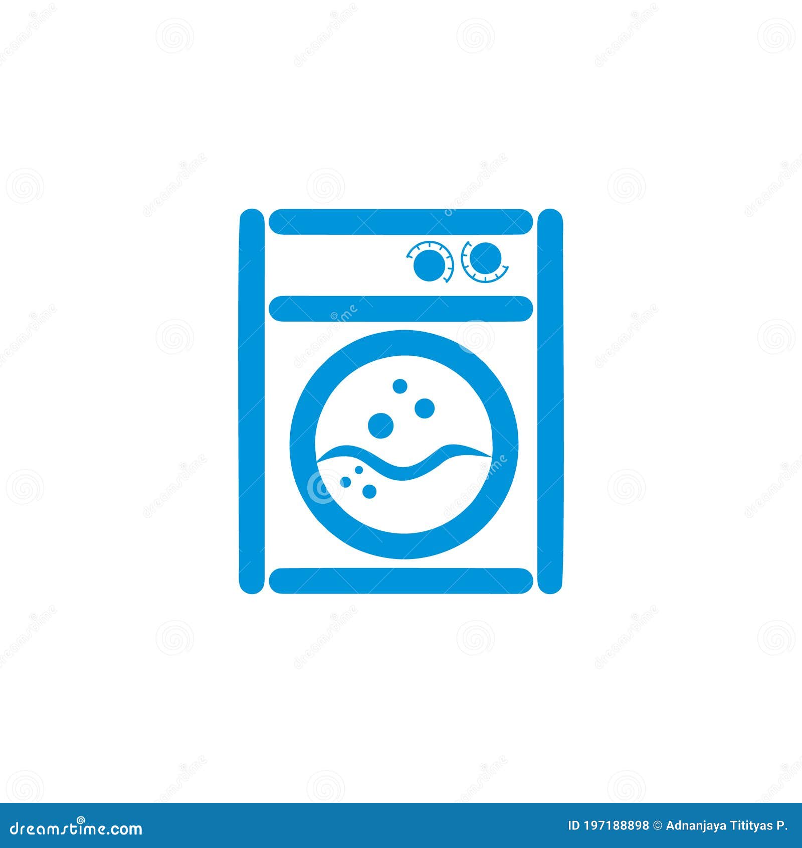 Washing Machine Symbol Logo Vector Stock Vector - Illustration of ...