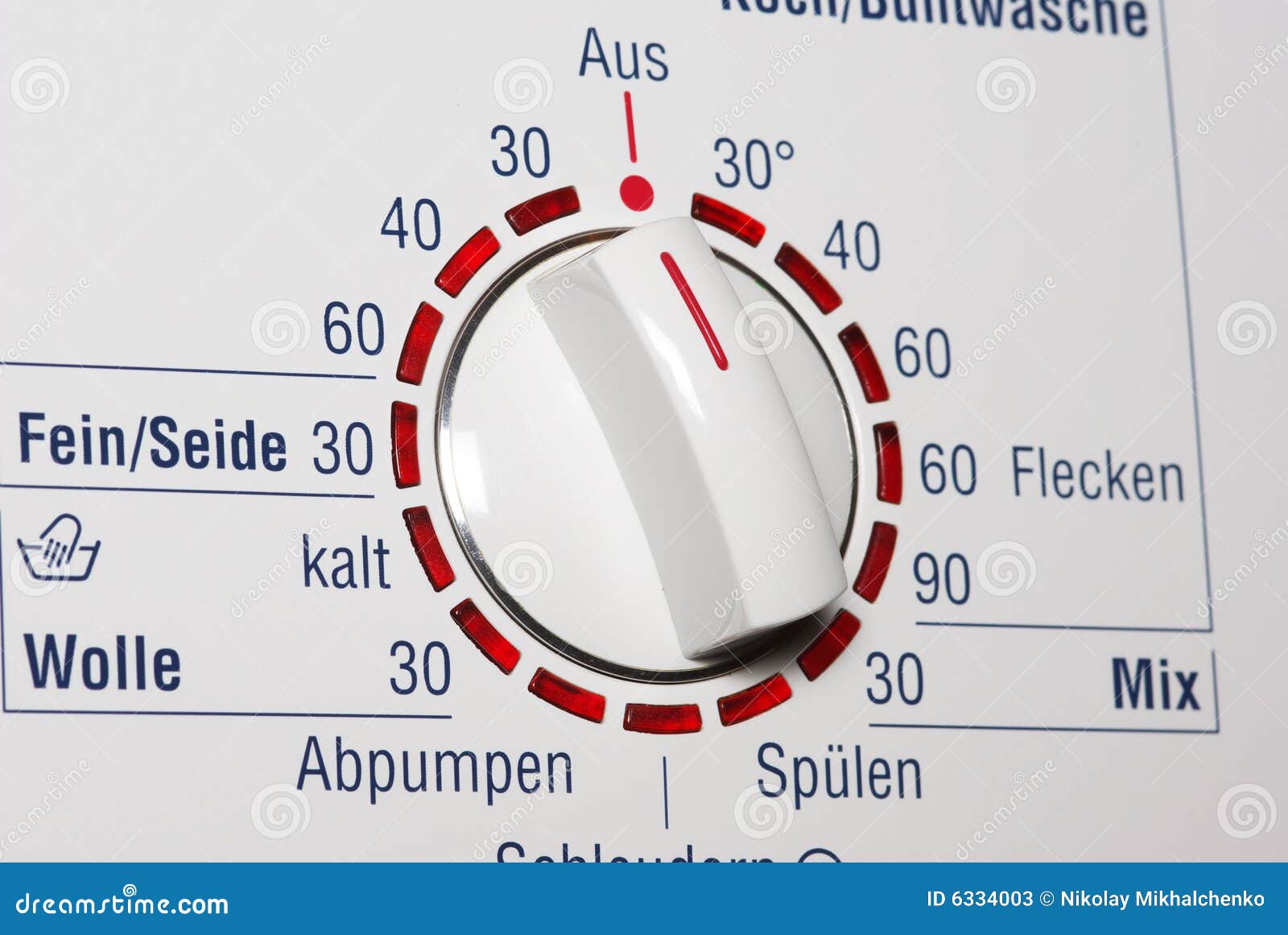 Washing Machine - Temerature Dial Stock Image - Image of control, cold ...