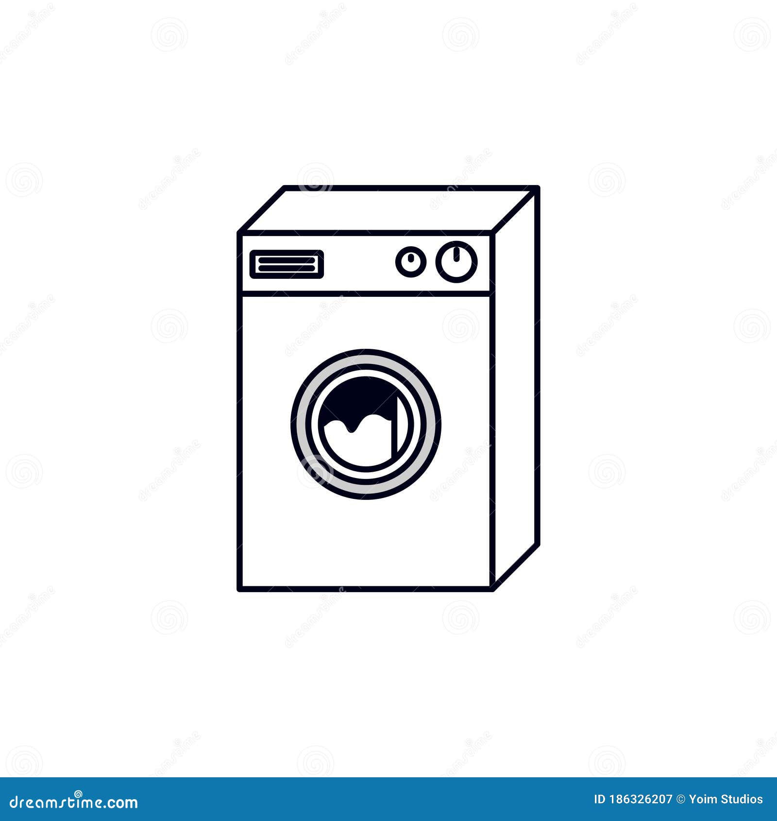 Washing Machine Vector Design Template Illustration Stock Vector ...