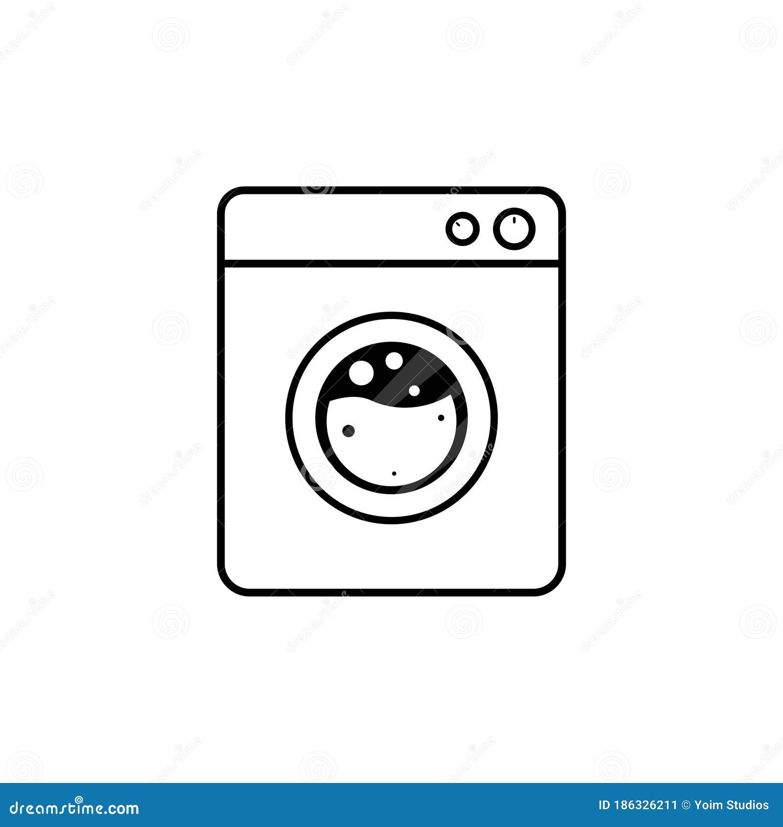 Washing Machine Vector Design Template Illustration Stock Vector ...