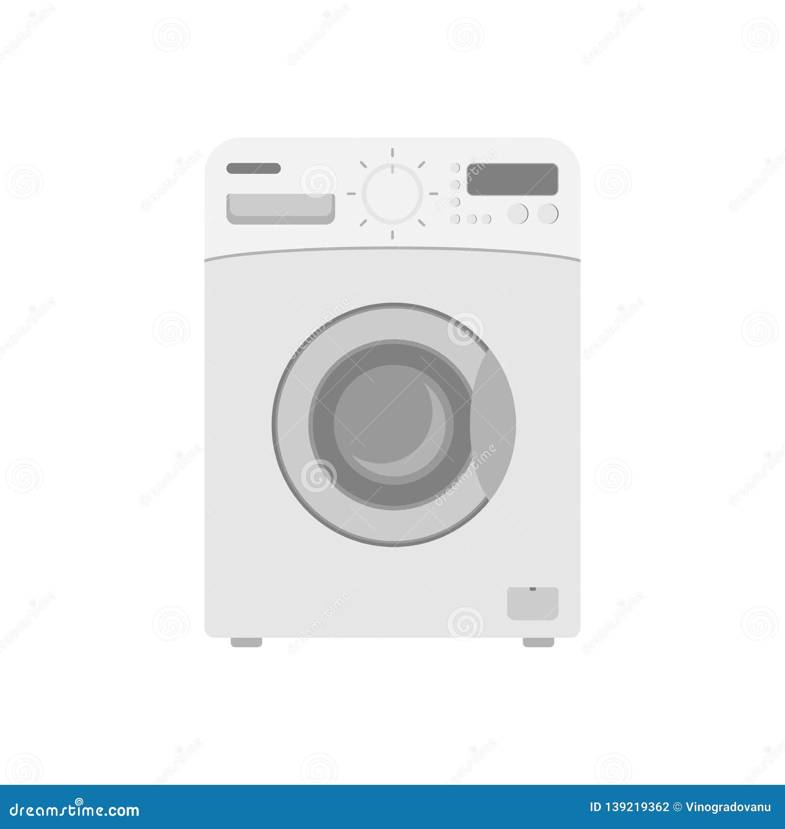 Washing Machine. Vector Drawing. Icon Stock Vector - Illustration of ...