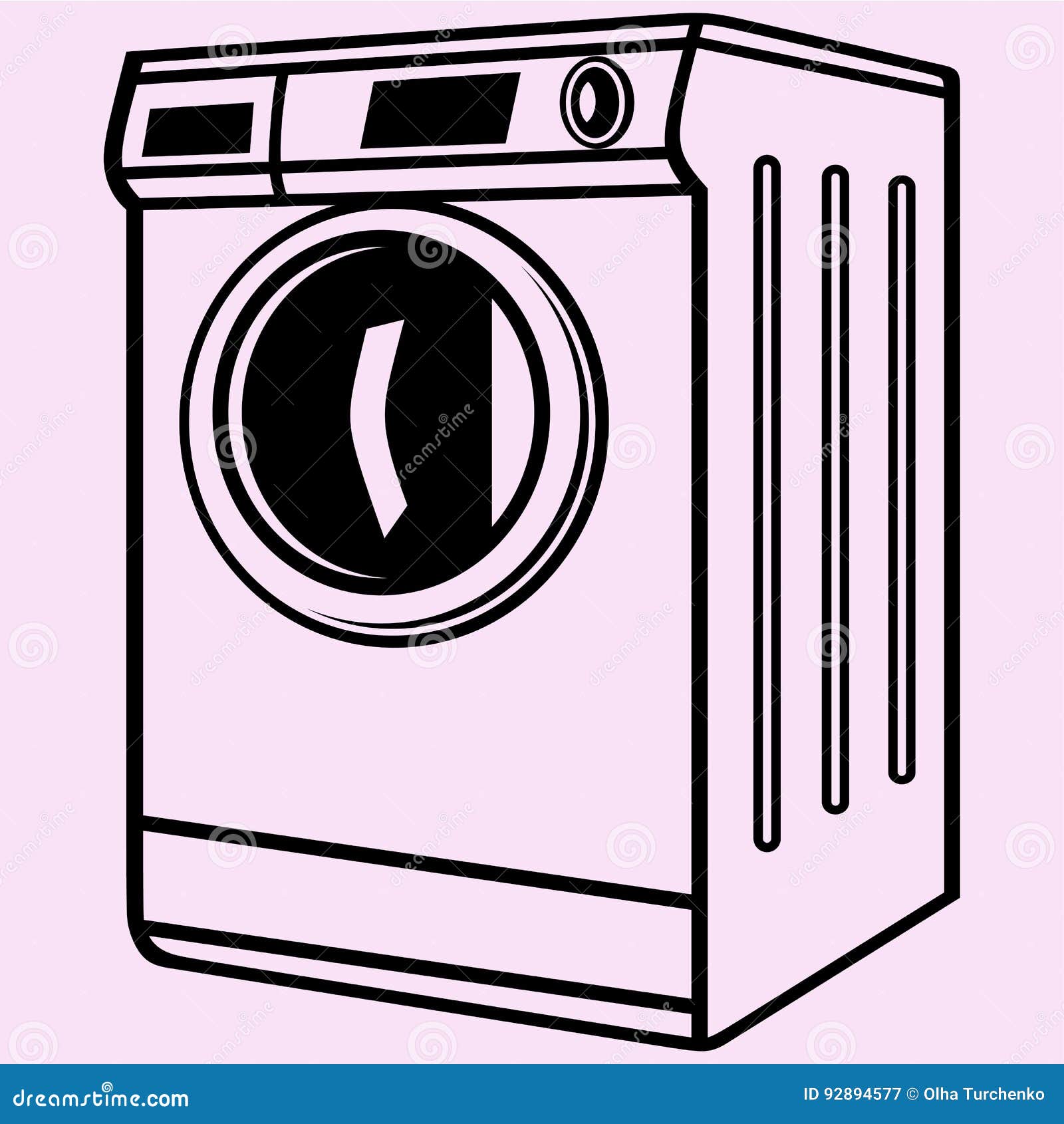 Washing machine vector stock vector. Illustration of machine - 92894577